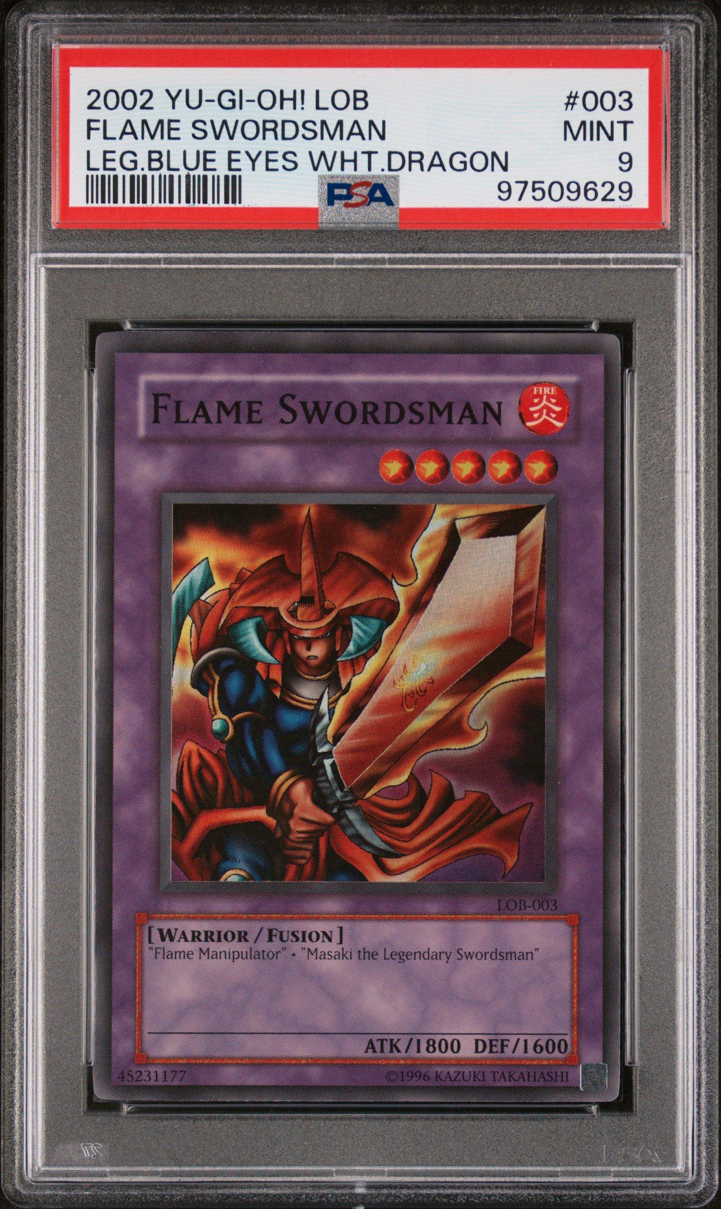 2002 Yu-gi-oh! Lob-legend Of Blue Eyes White Dragon 003 Flame Swordsman PSA 9 | GameStop