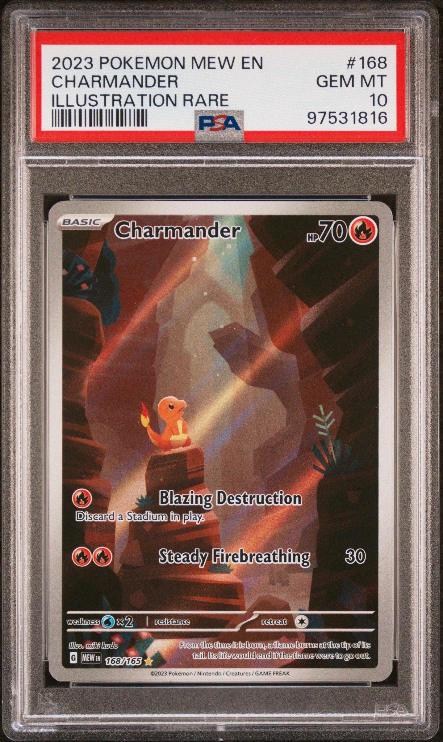 2023 Pokemon Mew En-151 168 Charmander Illustration Rare PSA 10 | GameStop