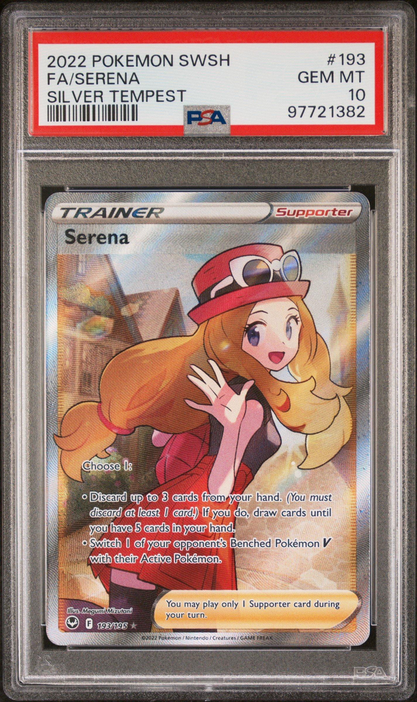 2022 Pokemon Sword & Shield Silver Tempest 193 Full Art/serena PSA 10 ...
