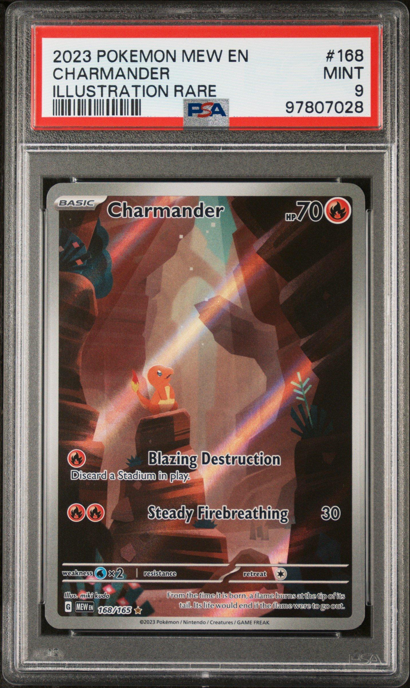 2023 Pokemon Mew En-151 168 Charmander Illustration Rare PSA 9 | GameStop