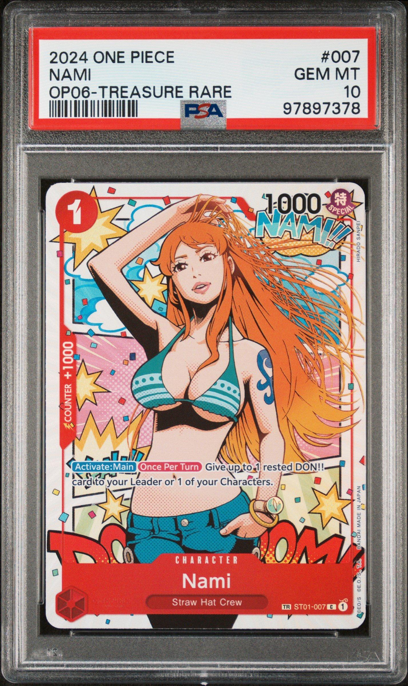 2024 One Piece Op06-wings Of The Captain 007 Nami Treasure Rare PSA 10 | GameStop