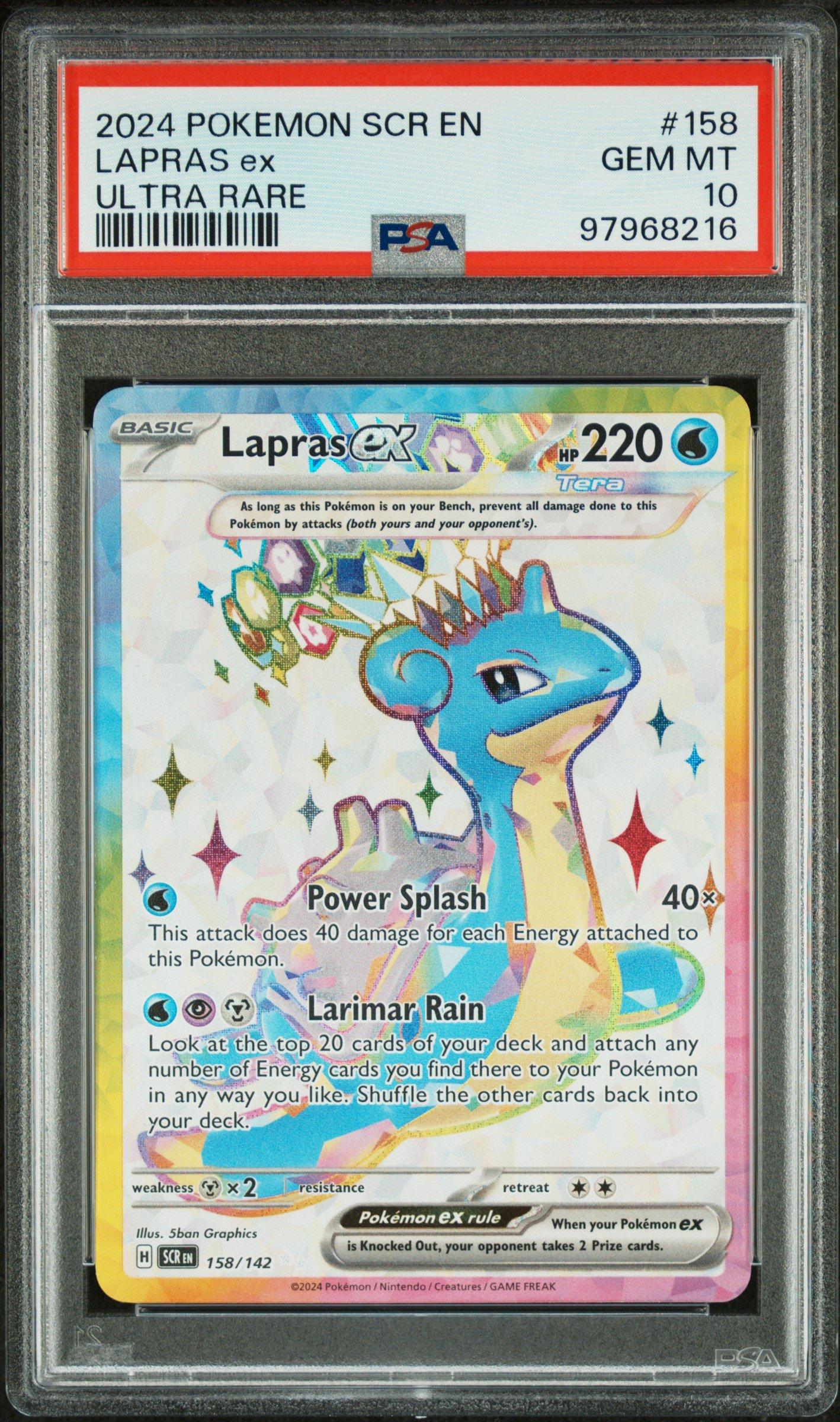2024 Pokemon Scr En-stellar Crown 158 Lapras Ex Ultra Rare PSA 10 | GameStop
