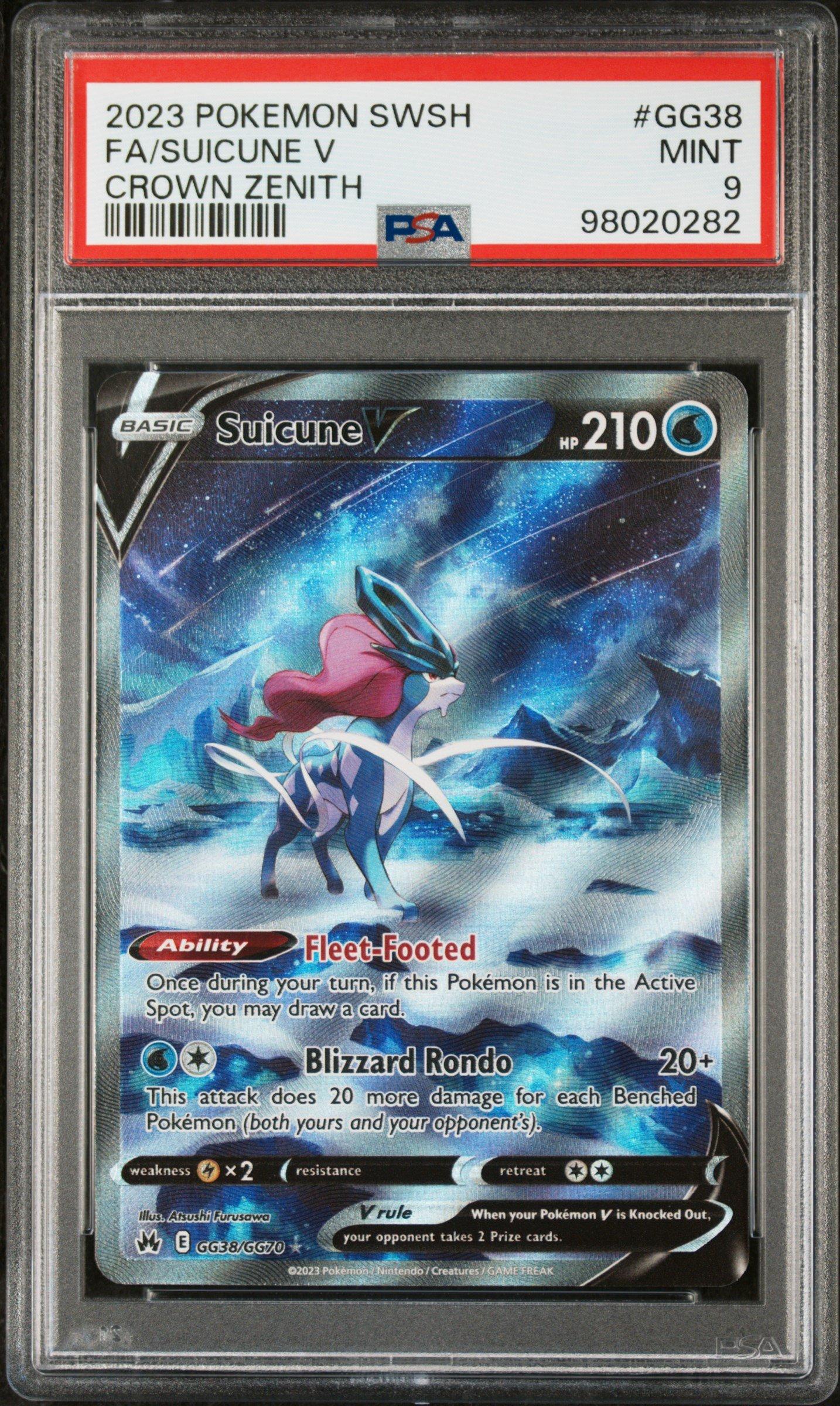 2023 Pokemon Sword And Shield Crown Zenith Gg38 Full Art/suicune V PSA ...