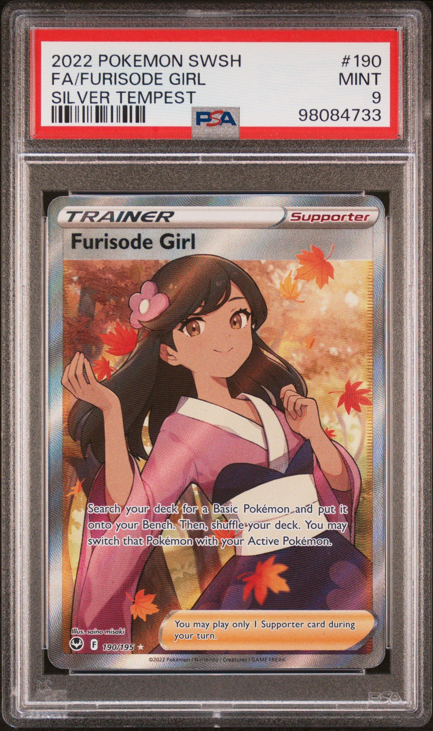 2022 Pokemon Sword & Shield Silver Tempest 190 Full Art/furisode Girl PSA 9 | GameStop