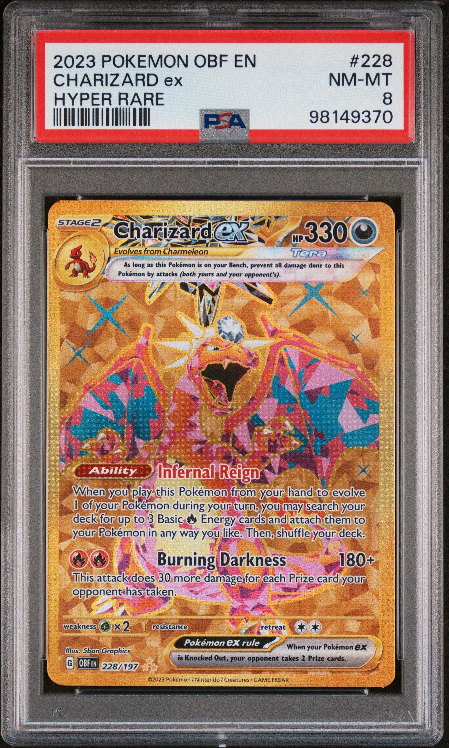 2023 Pokemon Obf En-obsidian Flames 228 Charizard Ex Hyper Rare PSA 8 ...