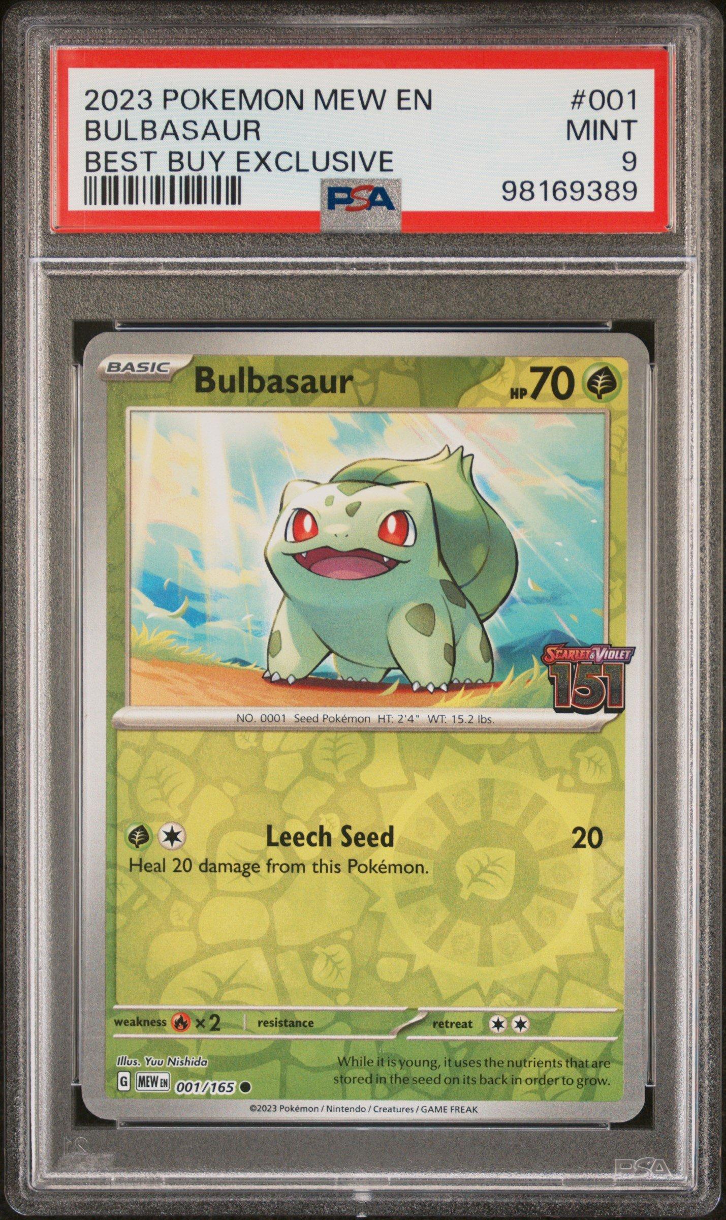 2023 Pokemon Mew En-151 001 Bulbasaur Best Buy Exclusive PSA 9 | GameStop
