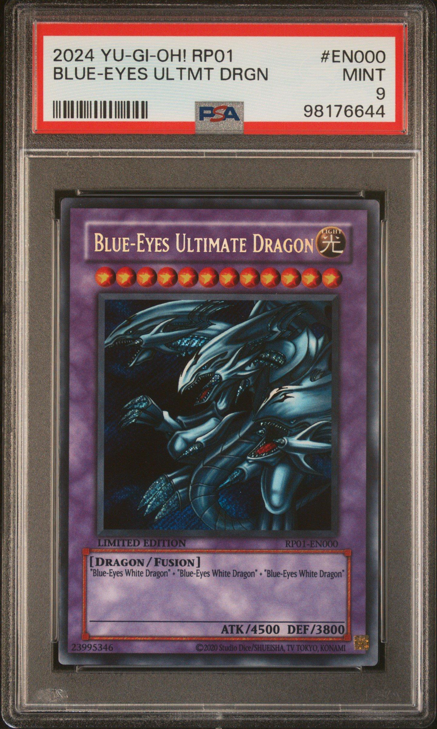 2024 Yu-gi-oh! Rp01-retro Pack En000 Blue-eyes Ultimate Dragon PSA 9 ...