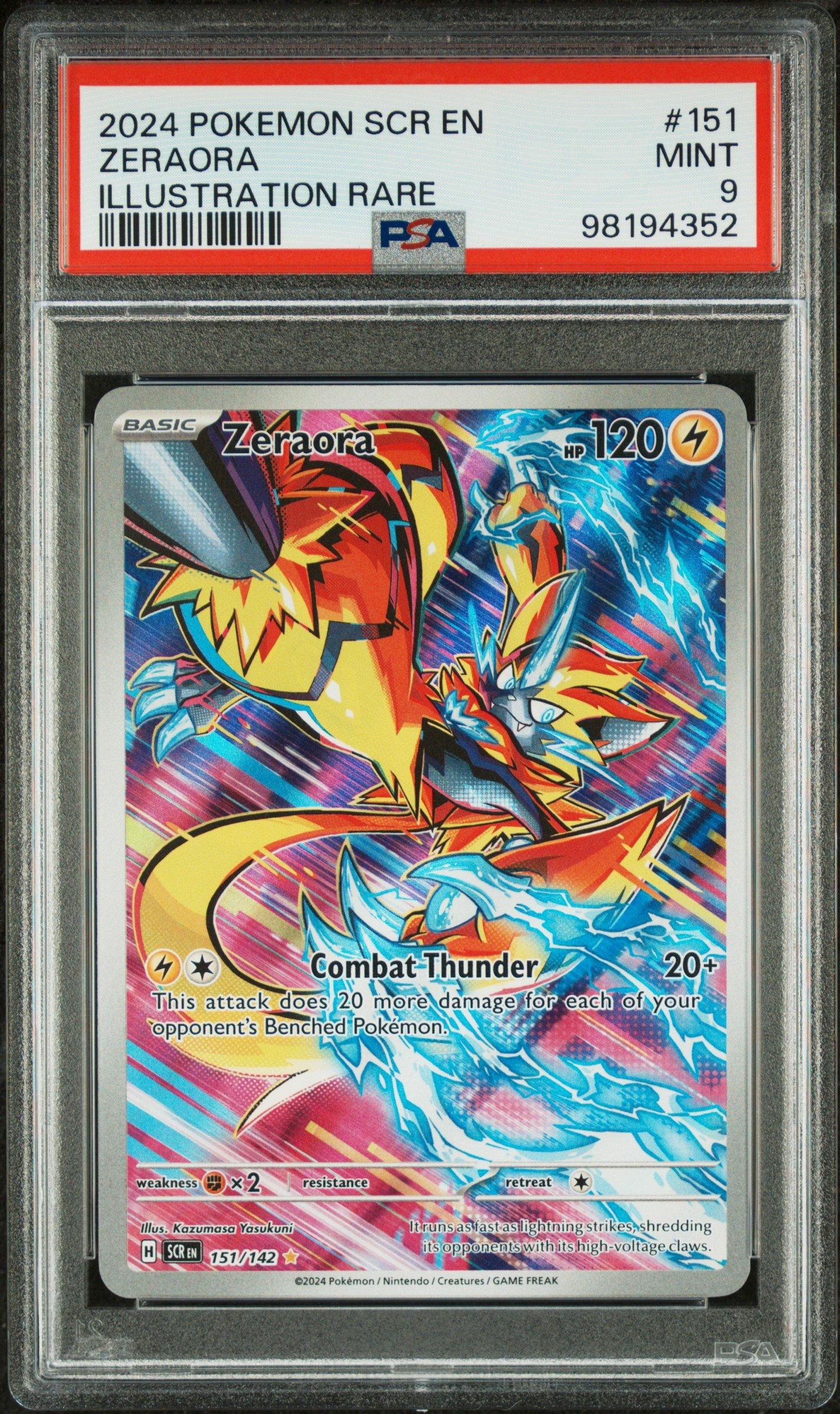 2024 Pokemon Scr En-stellar Crown 151 Zeraora Illustration Rare PSA 9 ...