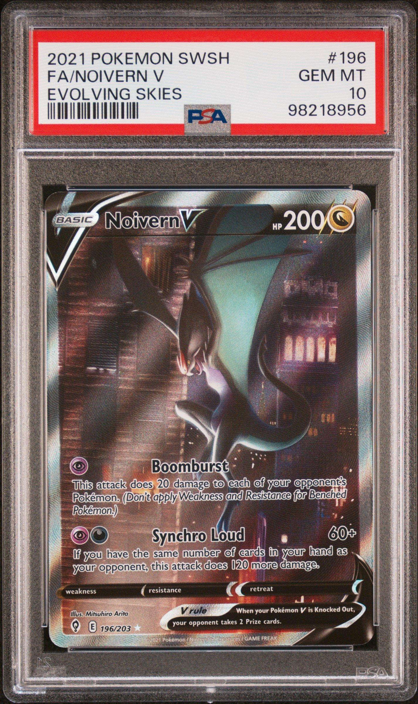 2021 Pokemon Sword & Shield Evolving Skies 196 Full Art/noivern V PSA ...