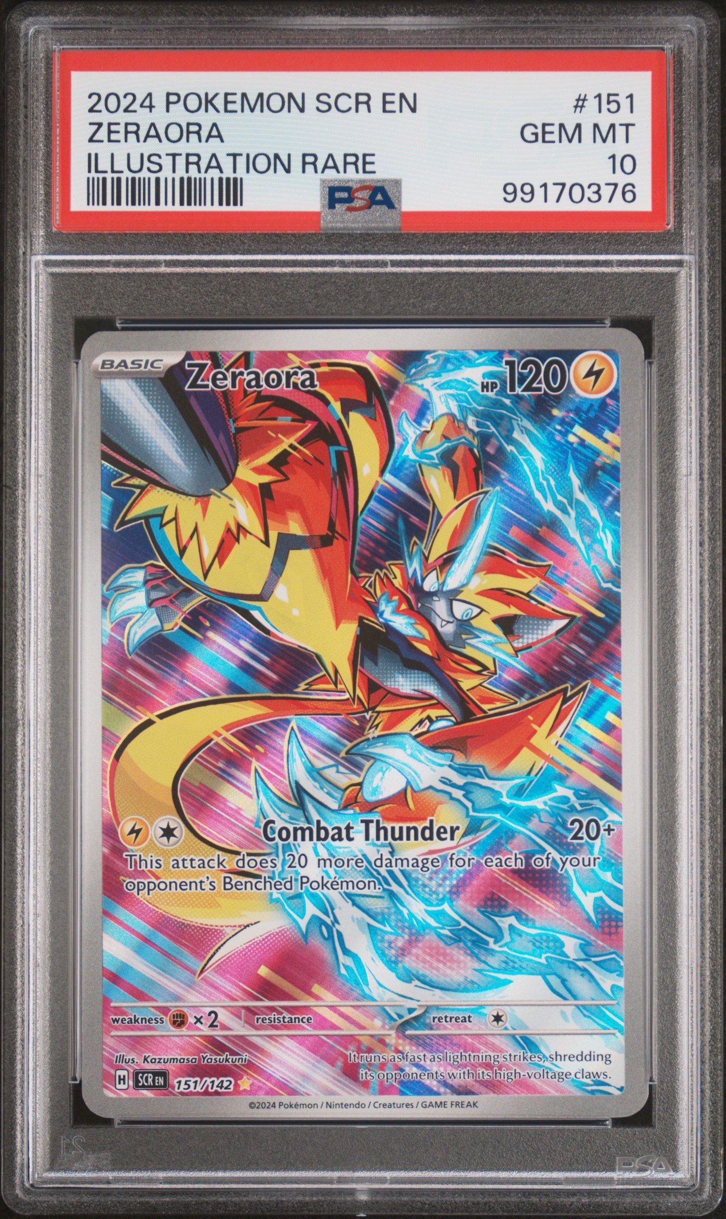 2024 Pokemon Scr En-stellar Crown 151 Zeraora Illustration Rare PSA 10 ...