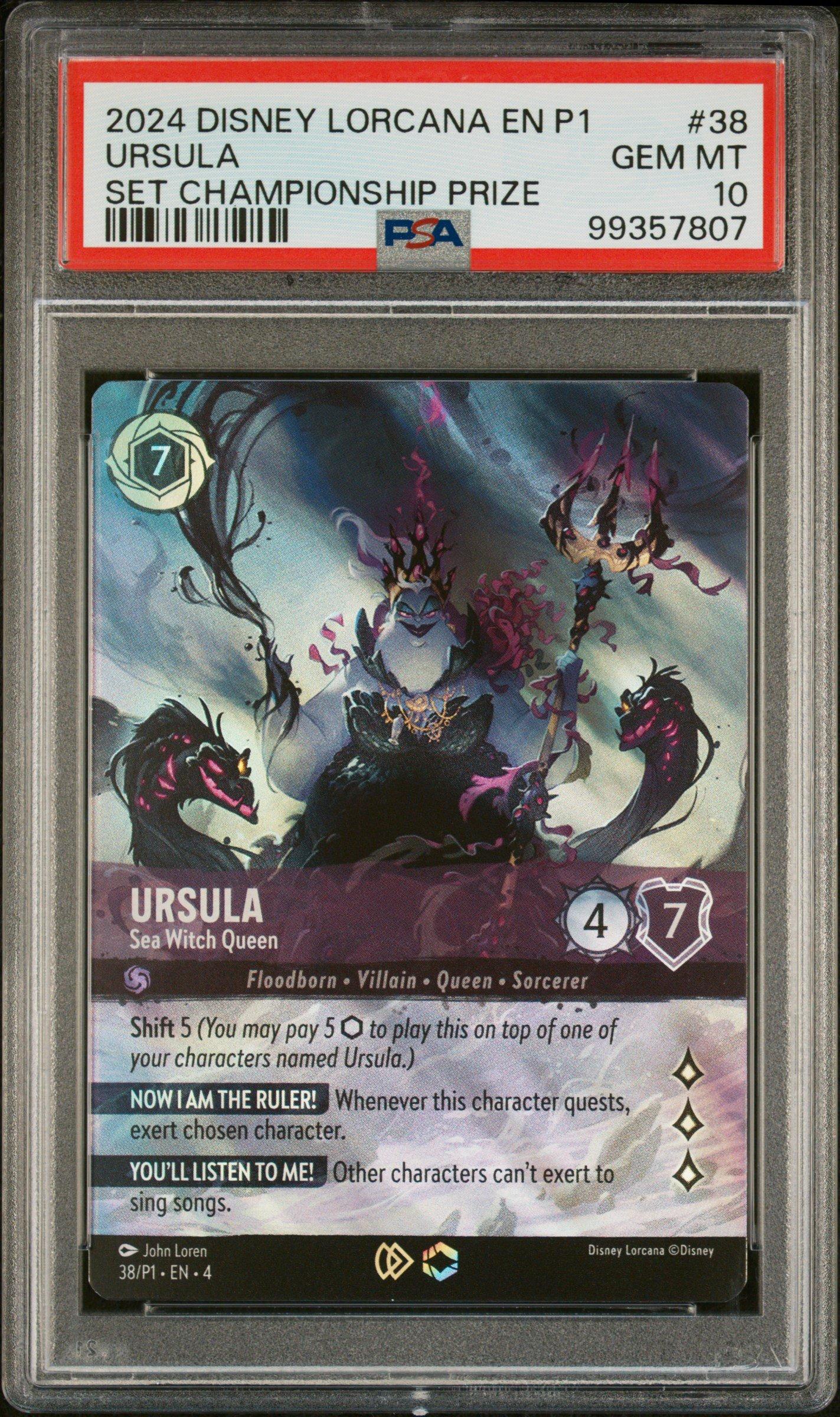 2024 Disney Lorcana En P1-promo 38 Ursula - Sea Witch Queen Ursula's ...