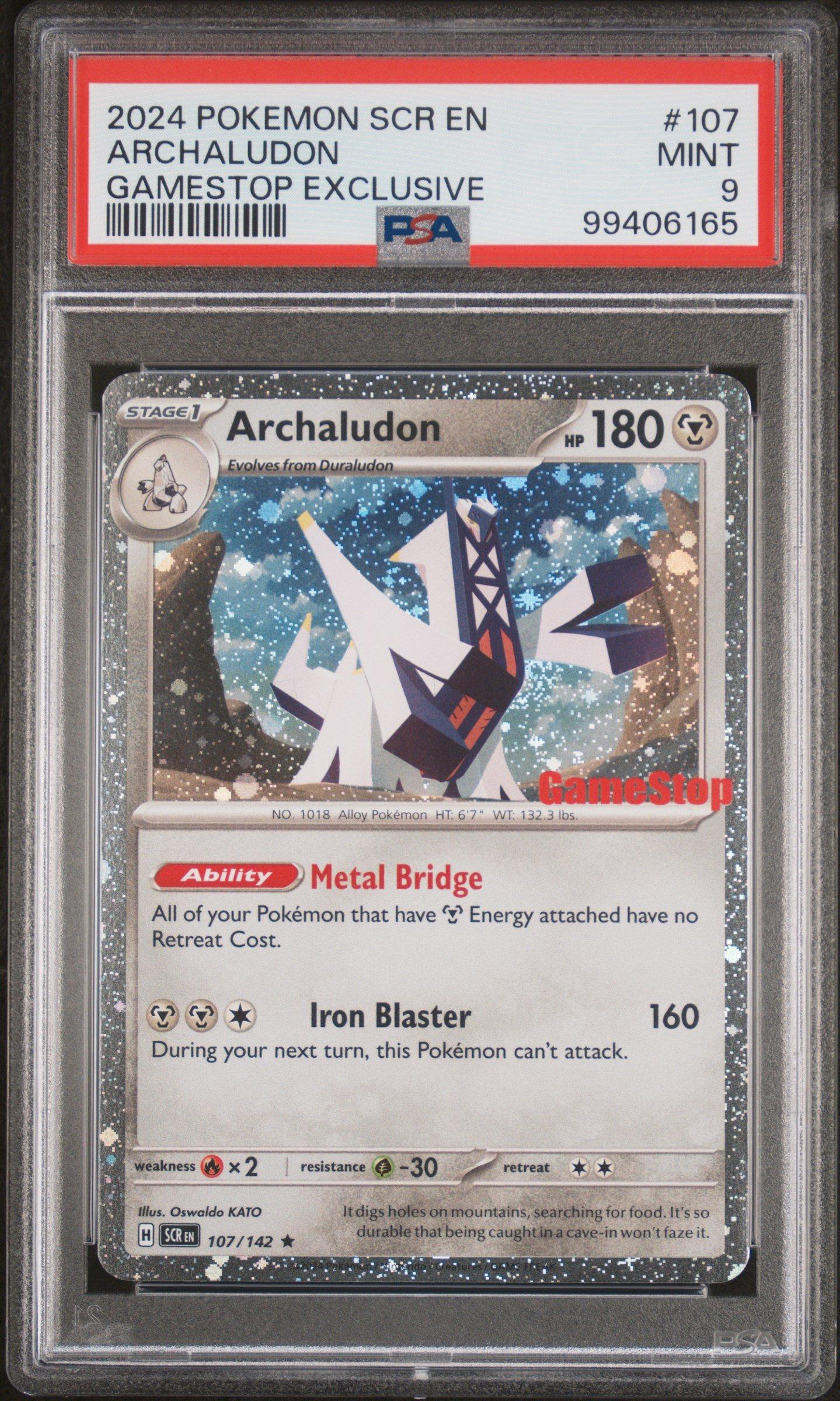 2024 Pokemon Scr En-stellar Crown 107 Archaludon Gamestop Exclusive PSA ...