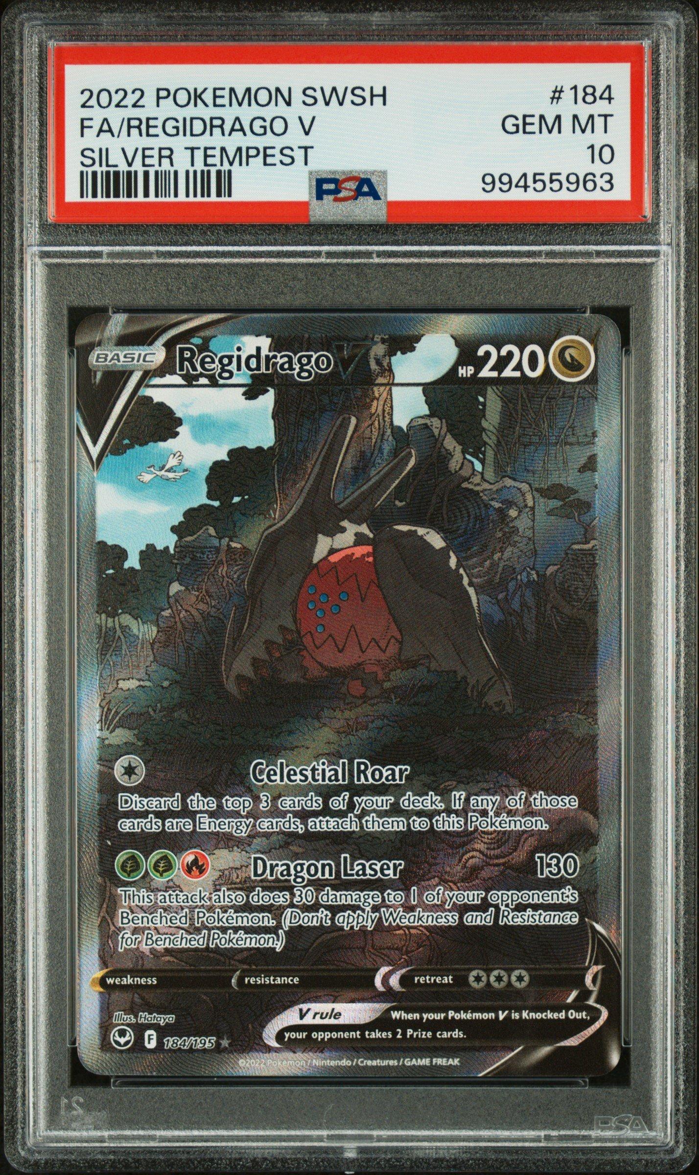 2022 Pokemon Sword & Shield Silver Tempest 184 Full Art/regidrago V PSA 10 | GameStop