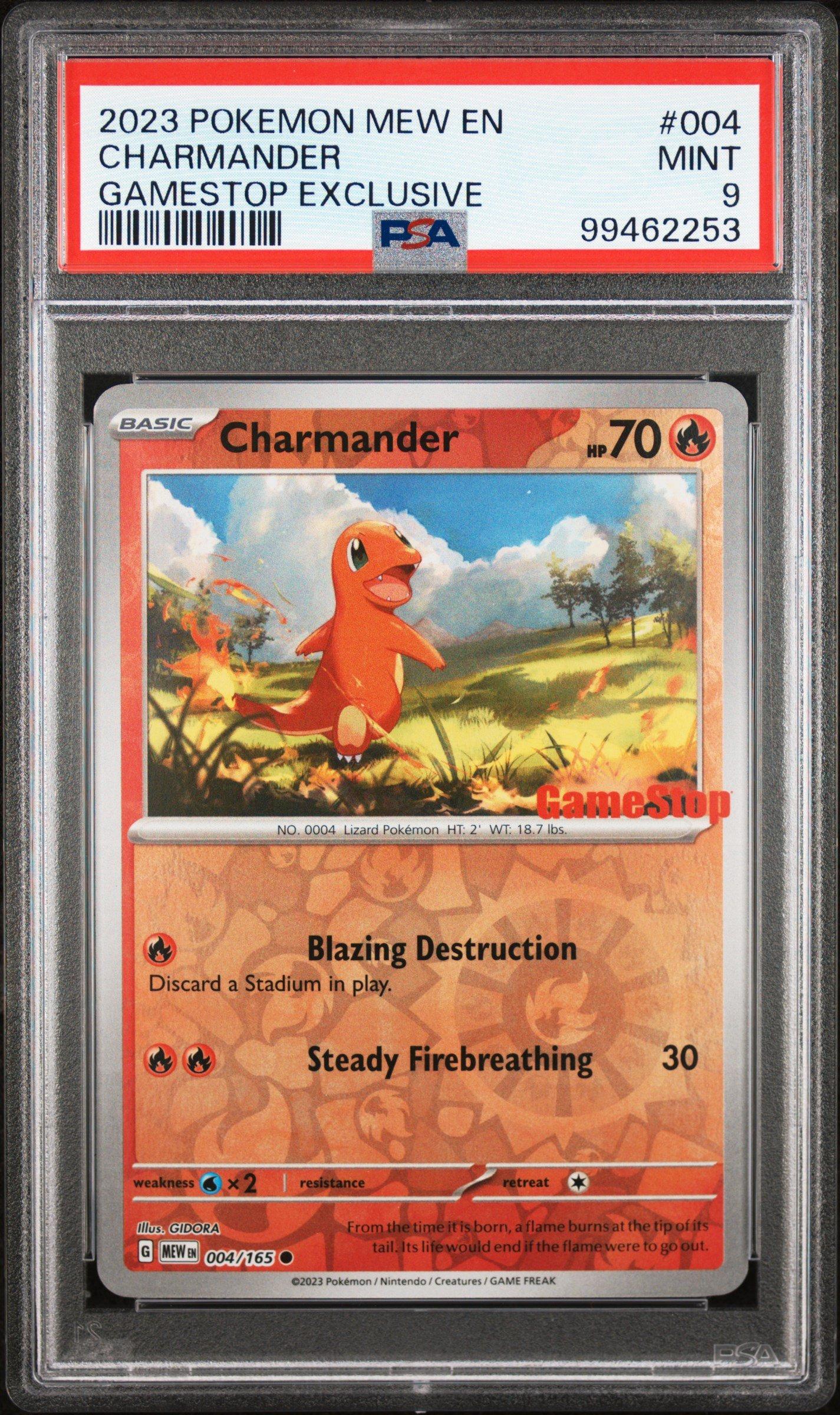 2023 Pokemon Mew En-151 004 Charmander Gamestop Exclusive PSA 9 | GameStop