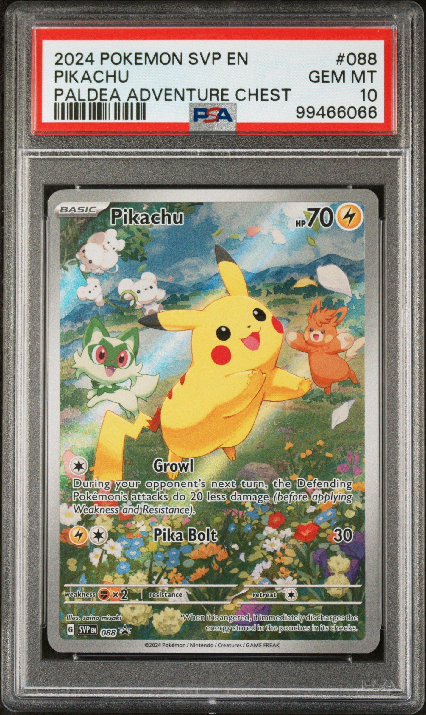 2024 Pokemon Svp En-sv Black Star Promo 088 Pikachu Paldea Adventure ...
