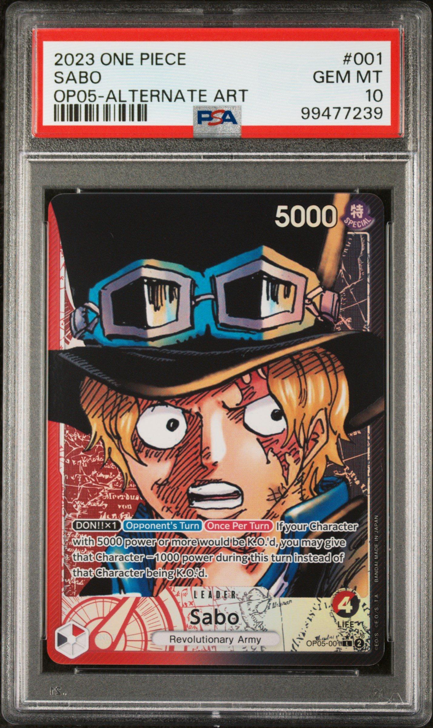 2023 One Piece Op05-awakening Of The New Era 001 Sabo Alternate Art PSA ...