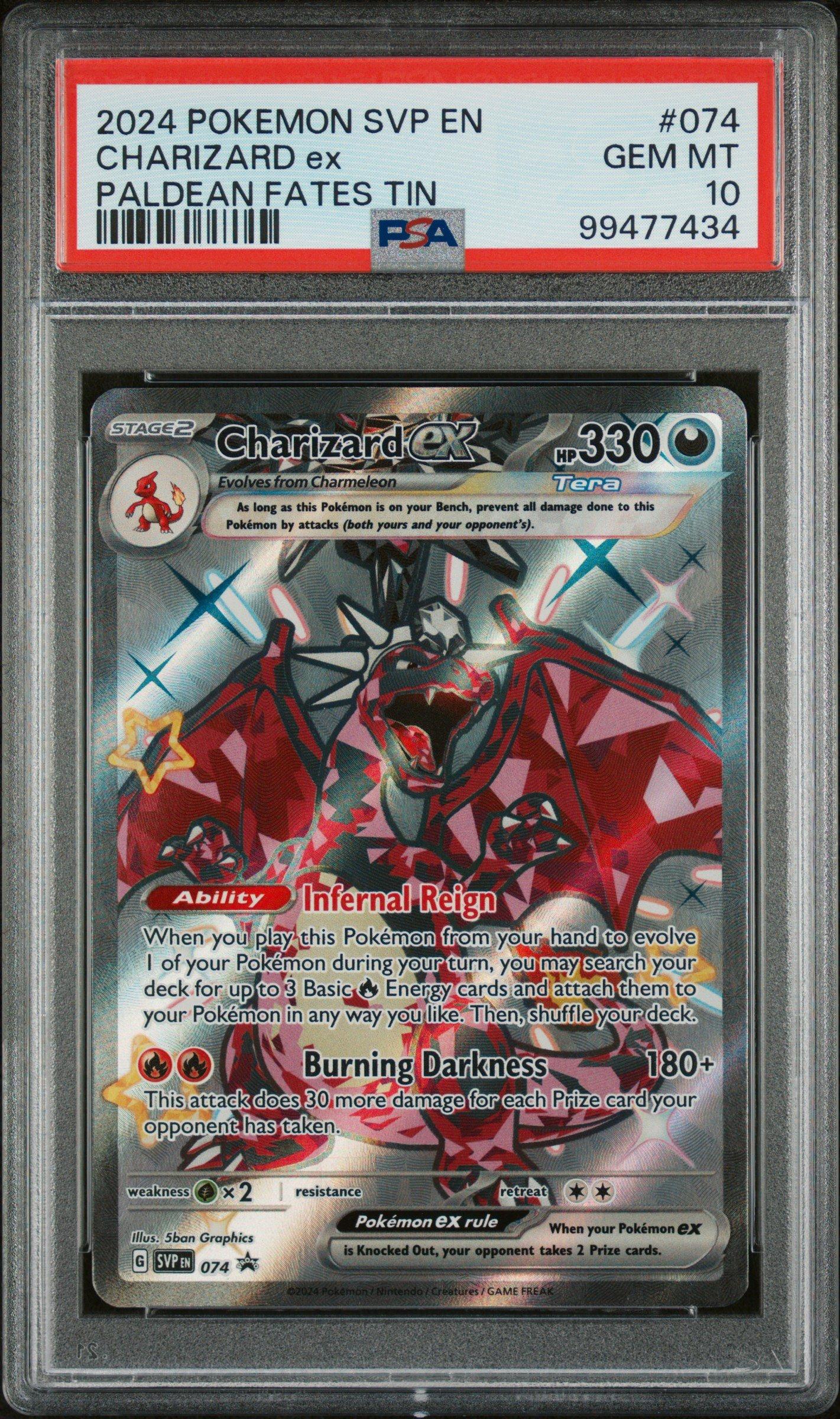 2024 Pokemon Svp En-sv Black Star Promo 074 Charizard Ex Paldean Fates ...