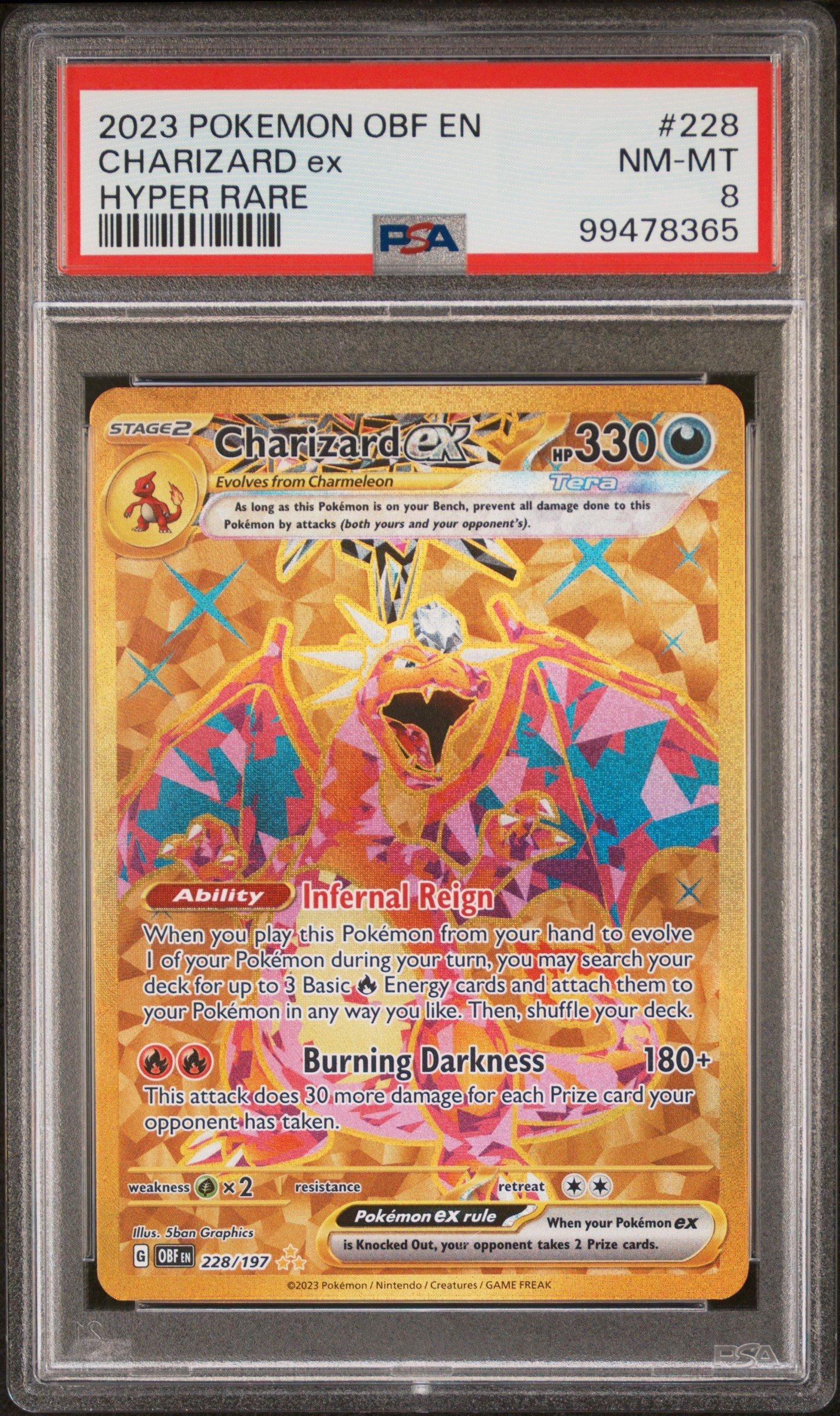 2023 Pokemon Obf En-obsidian Flames 228 Charizard Ex Hyper Rare PSA 8 ...