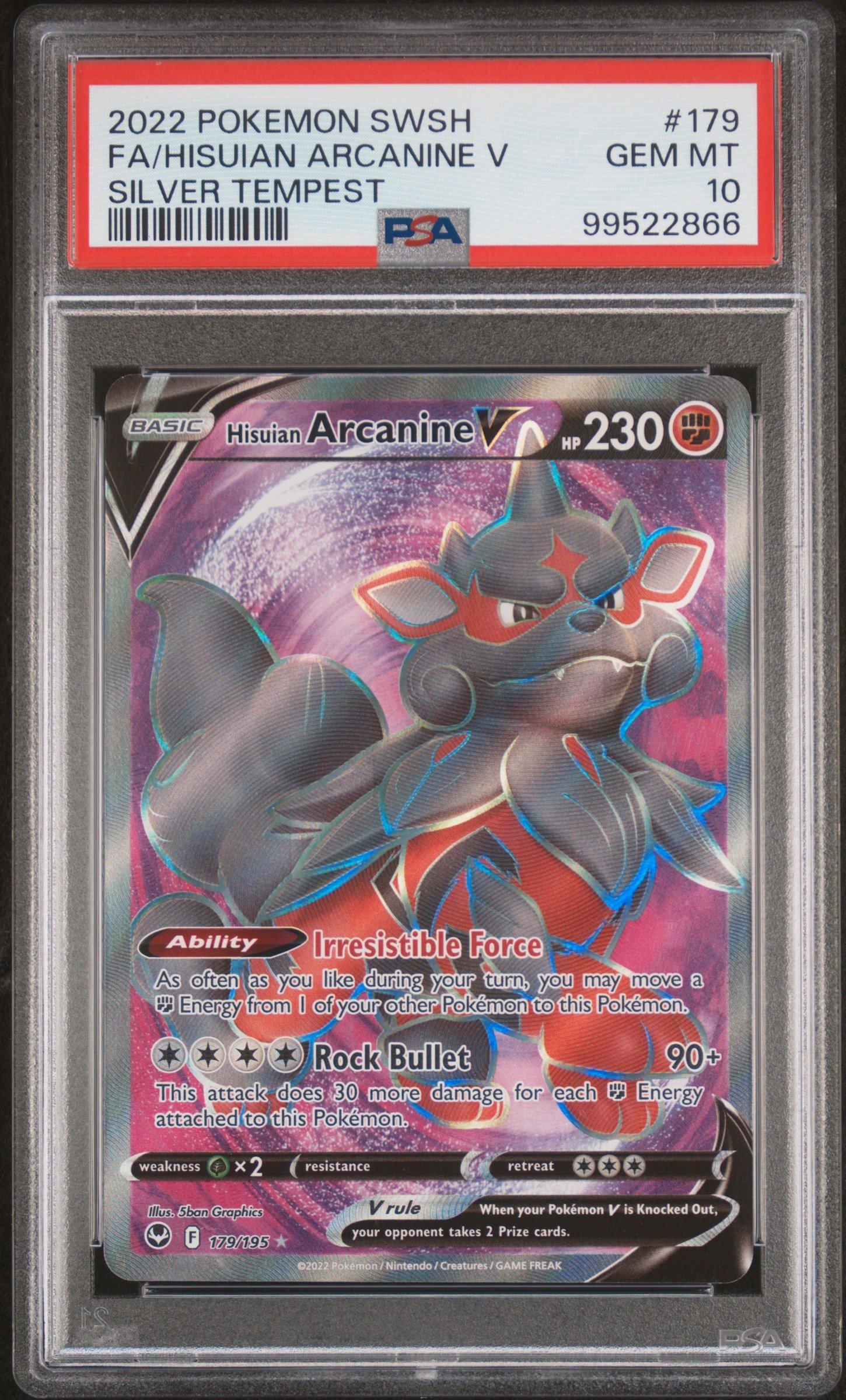 2022 Pokemon Sword & Shield Silver Tempest 179 Full Art/hisuian ...