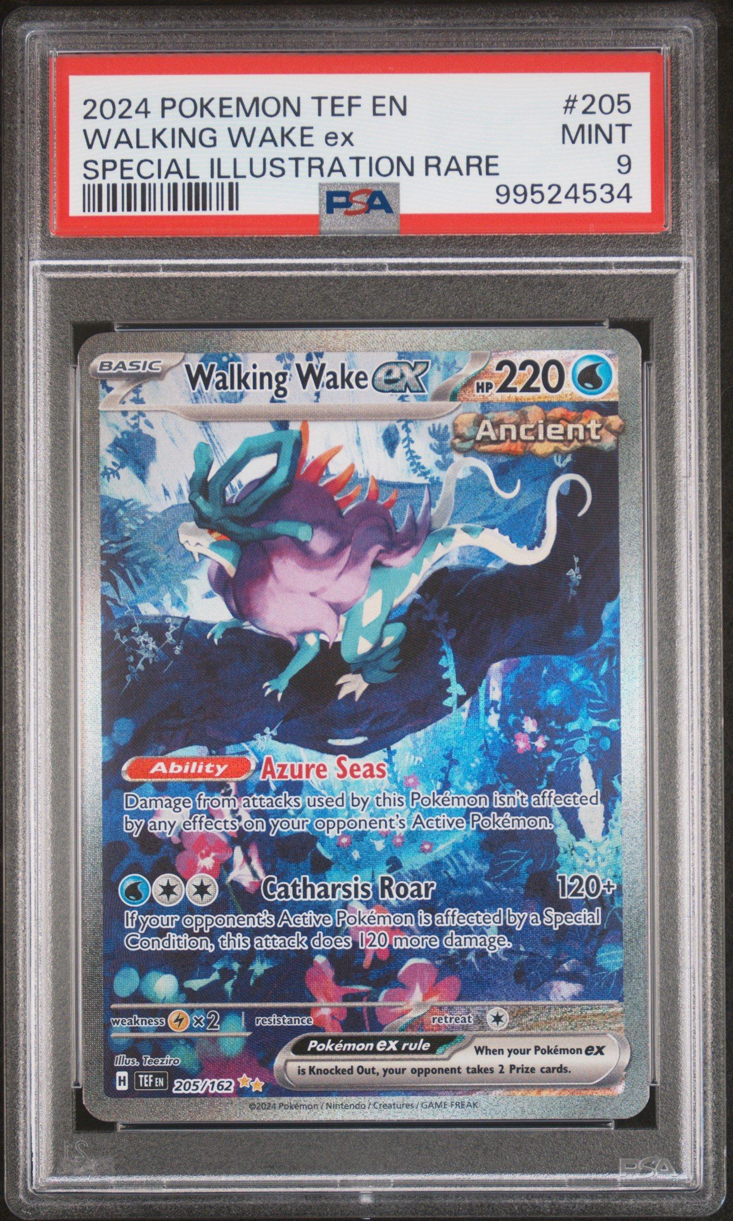 2024 Pokemon Tef En-temporal Forces 205 Walking Wake Ex Special Illustration Rare PSA 9 | GameStop