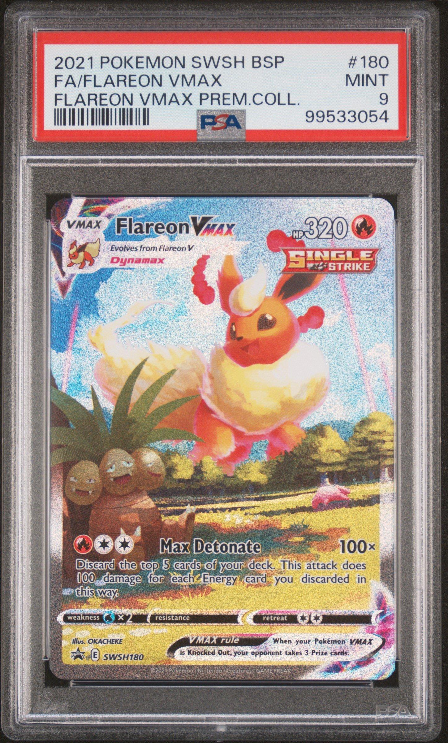 2021 Pokemon Swsh Black Star Promo 180 Full Art/flareon Vmax Flareon ...