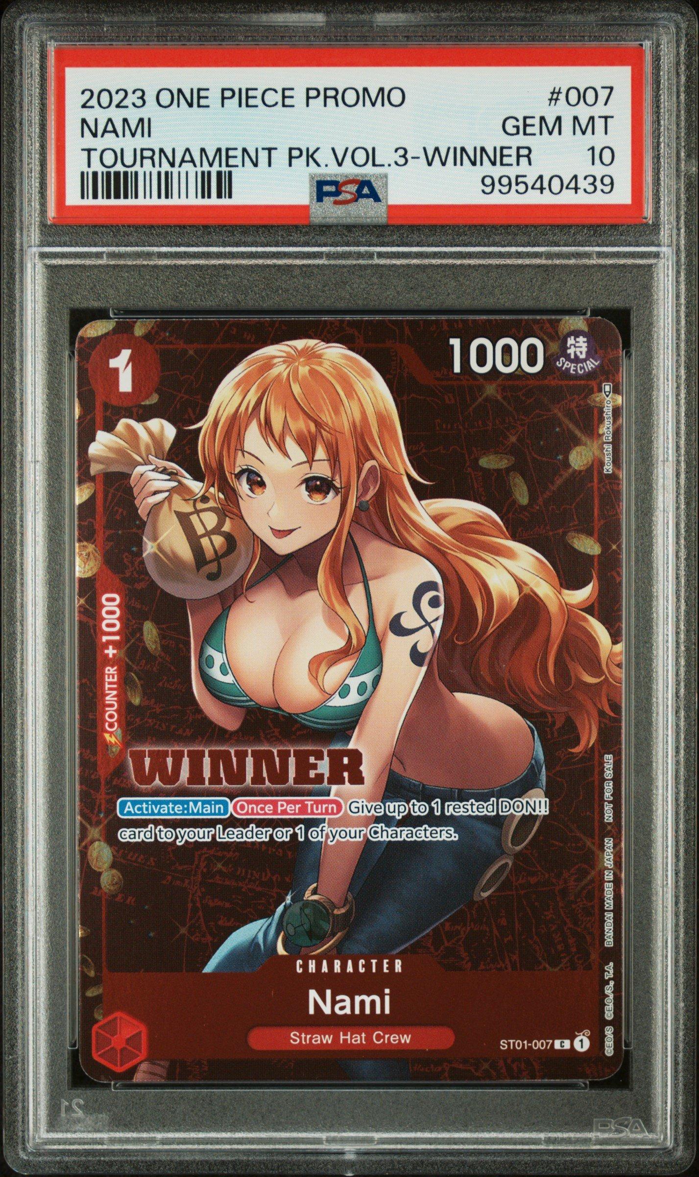 2023 One Piece Promos 007 Nami Tournament Pack Vol.3-winner PSA 10 | GameStop