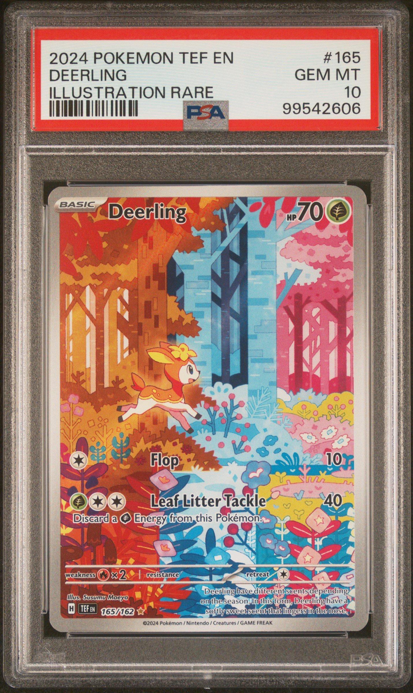 2024 Pokemon Tef En-temporal Forces 165 Deerling Illustration Rare PSA ...