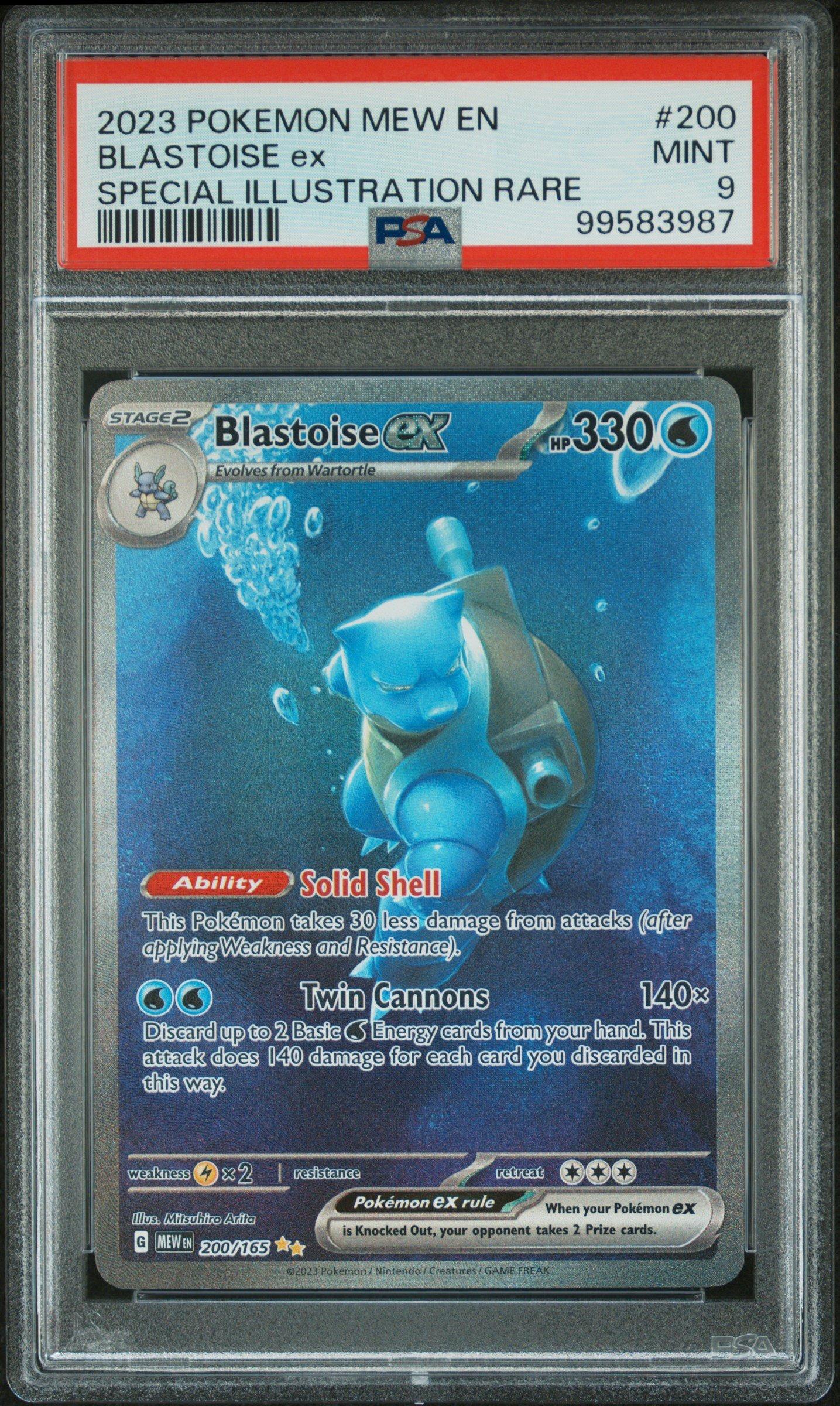 2023 Pokemon Mew En-151 200 Blastoise Ex Special Illustration Rare PSA ...