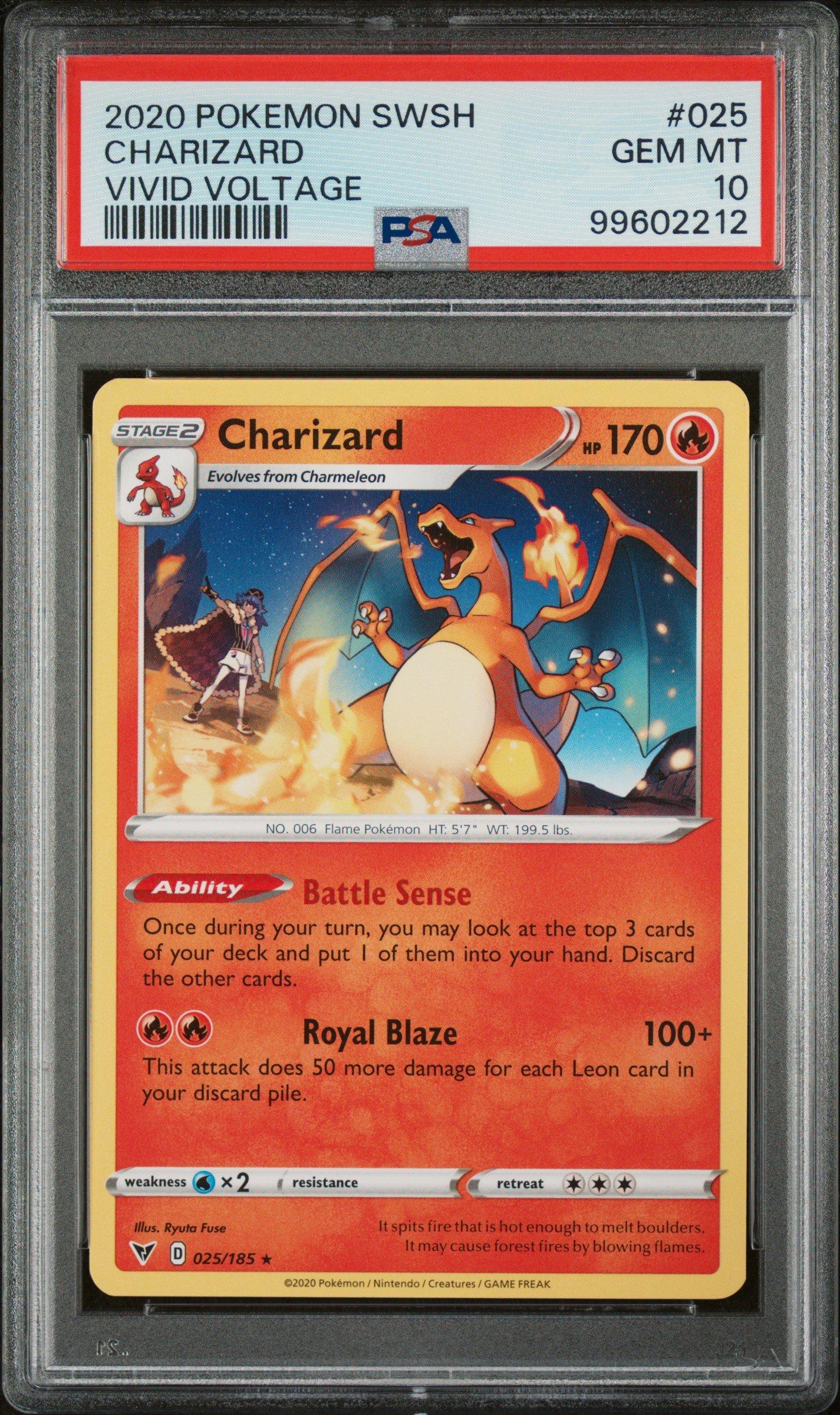 2020 Pokemon Sword & Shield Vivid Voltage 025 Charizard PSA 10 | GameStop