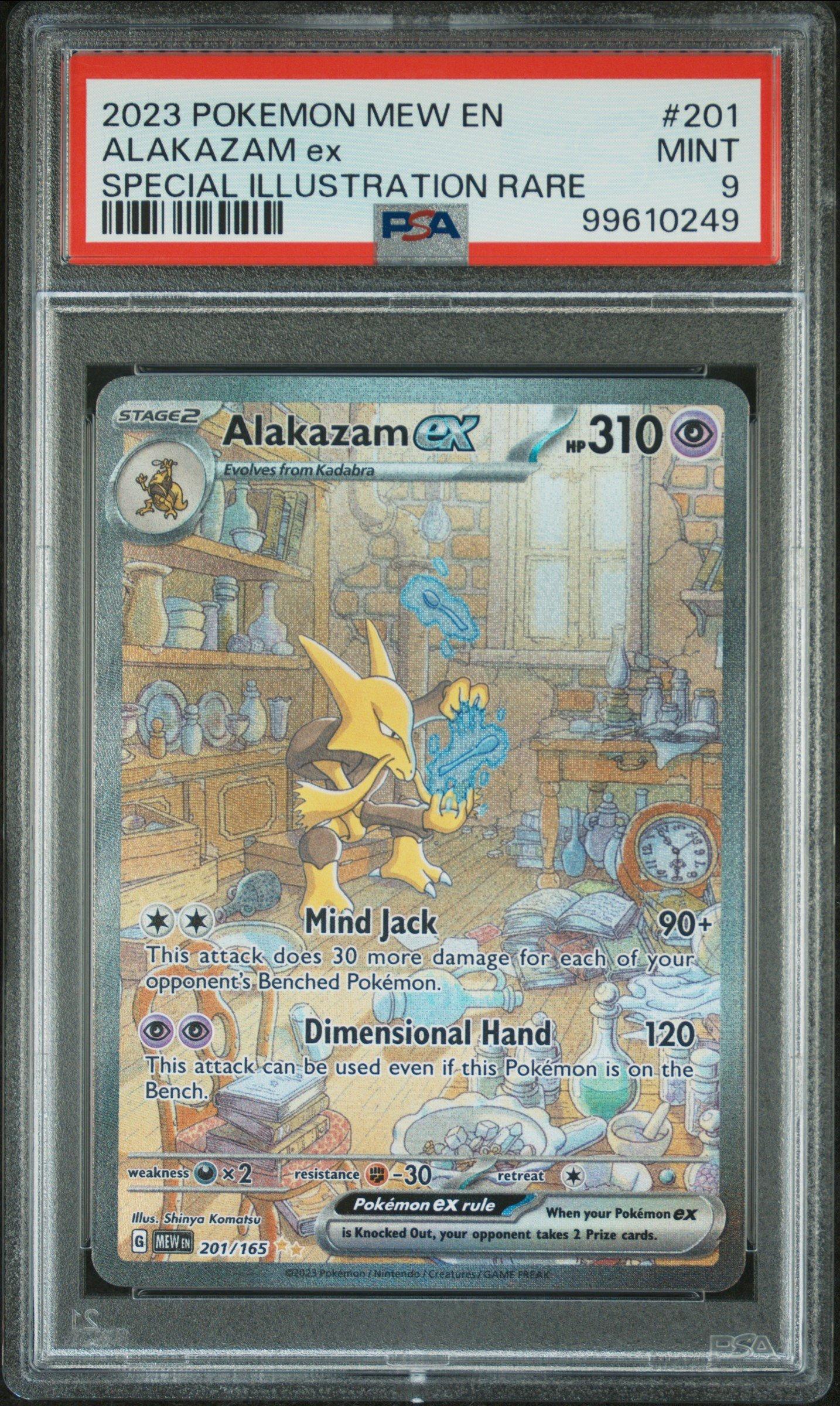 2023 Pokemon Mew En-151 201 Alakazam Ex Special Illustration Rare PSA 9 ...