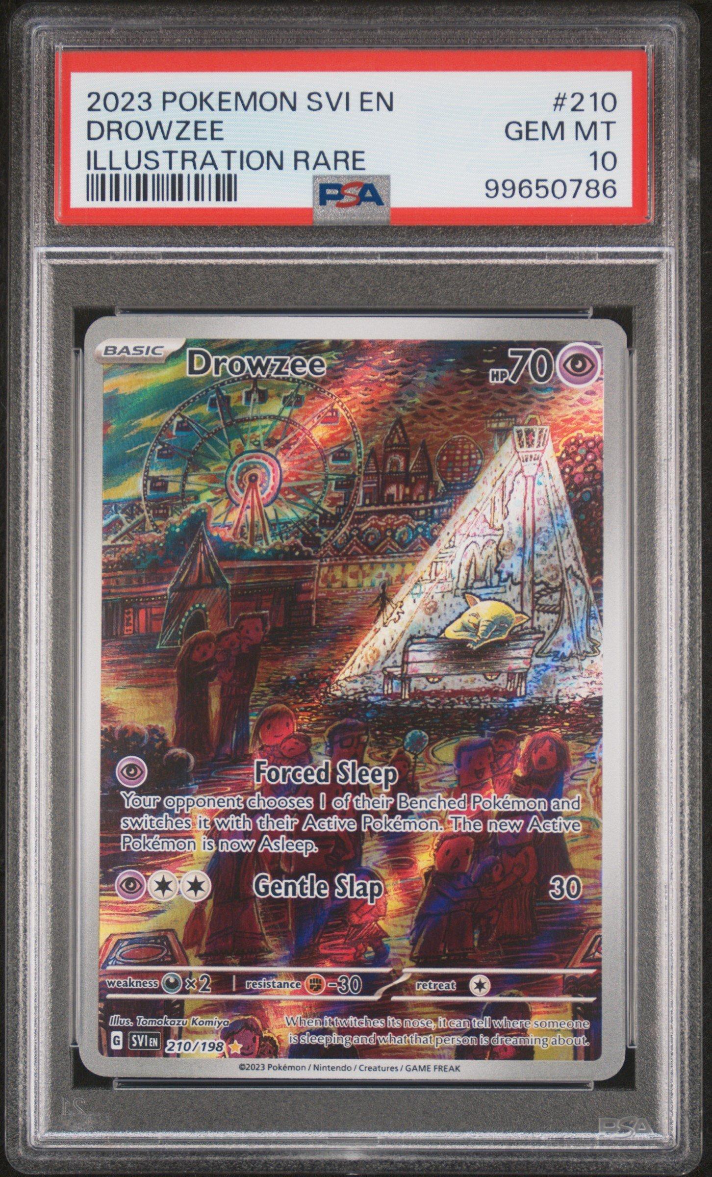 2023 Pokemon Svi En-scarlet & Violet 210 Drowzee Illustration Rare PSA ...
