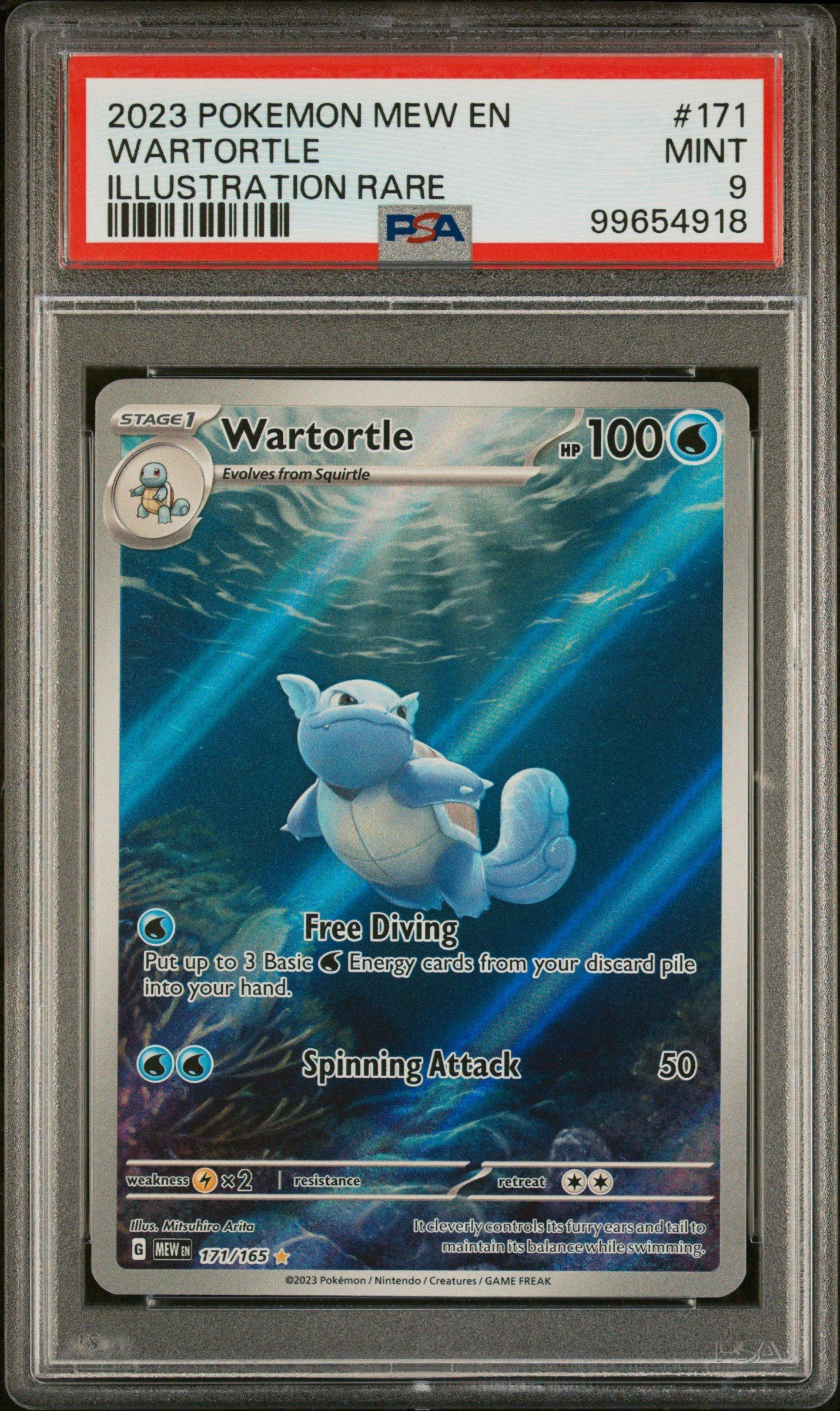 2023 Pokemon Mew En-151 171 Wartortle Illustration Rare PSA 9 | GameStop