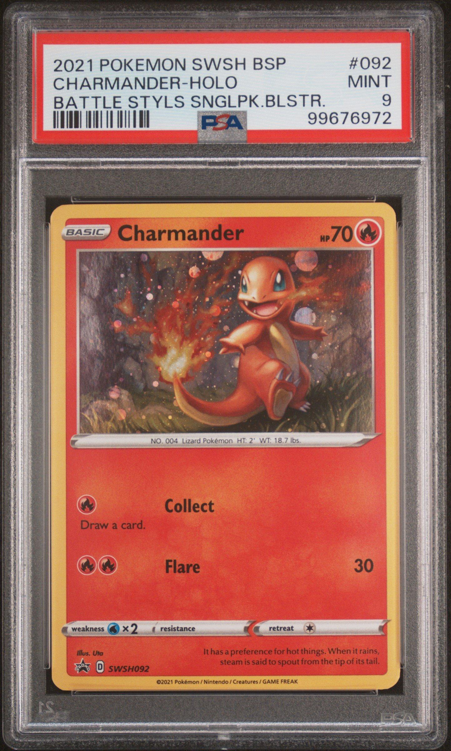 2021 Pokemon Swsh Black Star Promo 092 Charmander-holo Battle Styles ...