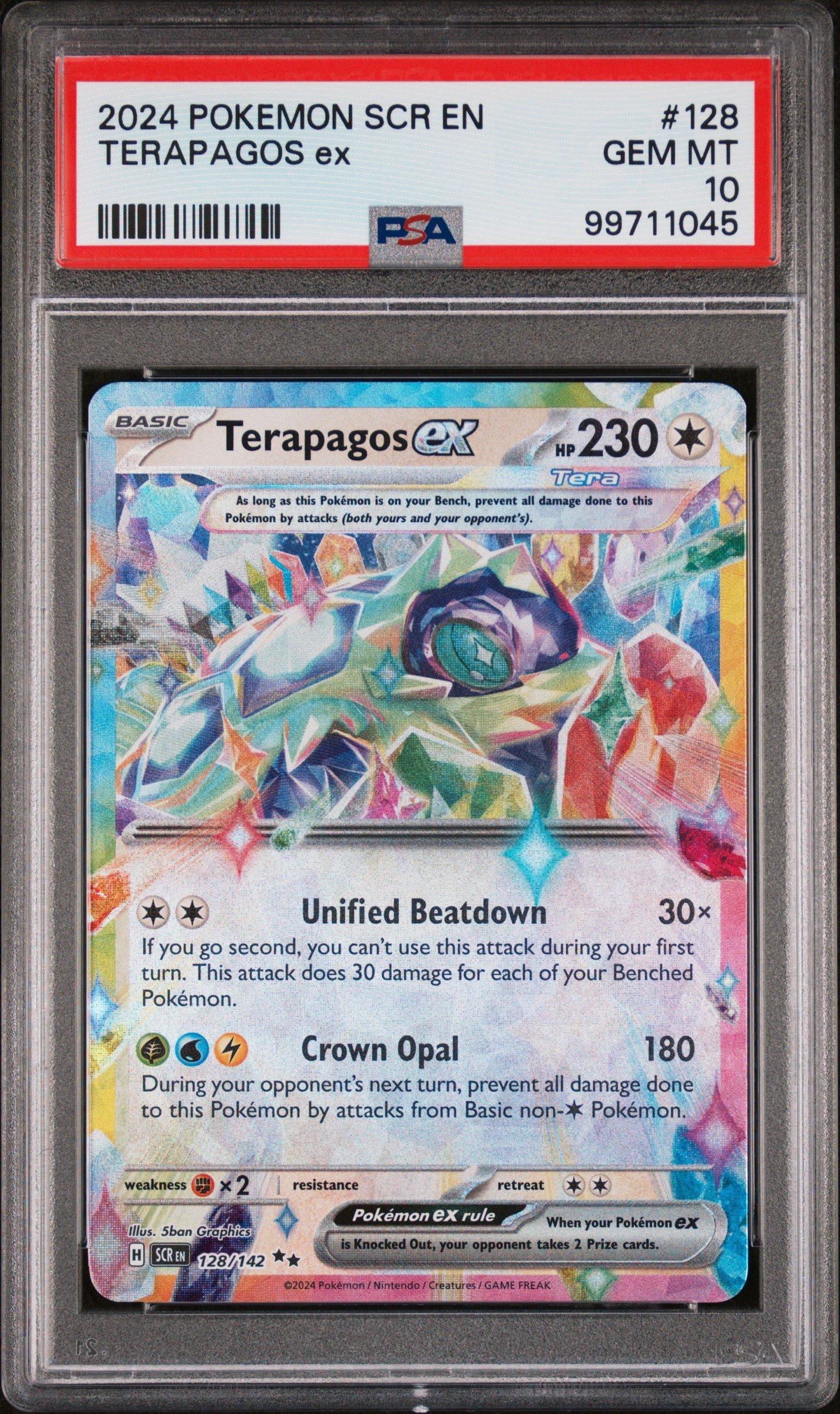 2024 Pokemon Scr En-stellar Crown 128 Terapagos Ex PSA 10 | GameStop