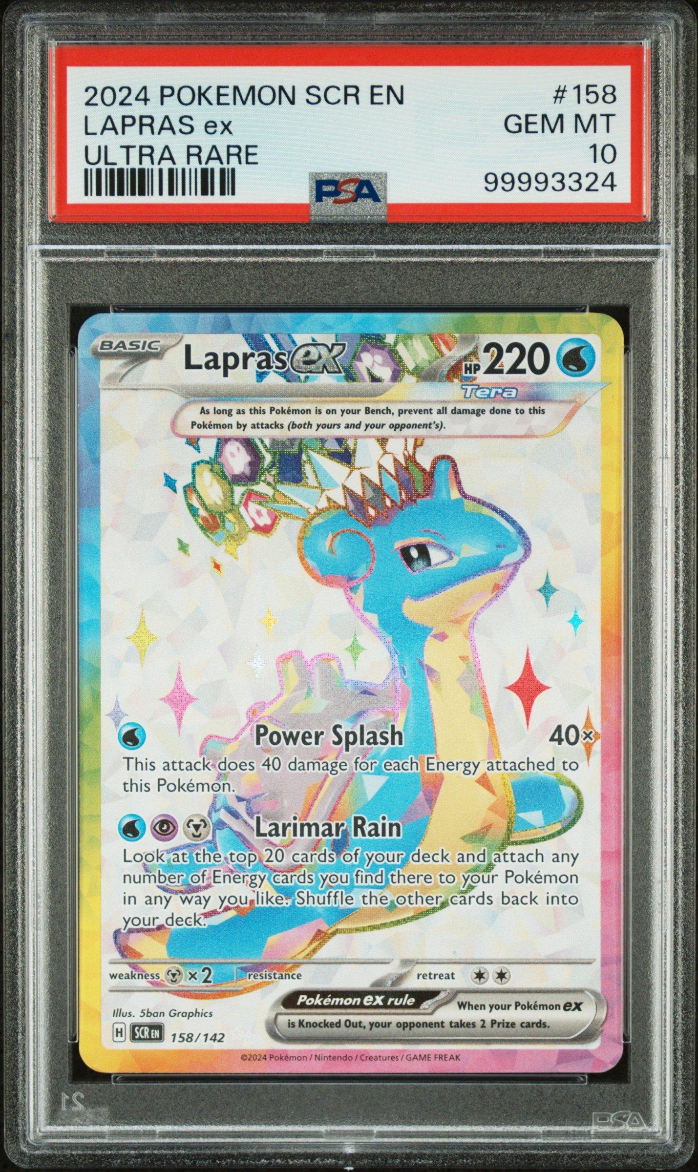 2024 Pokemon Scr En-stellar Crown 158 Lapras Ex Ultra Rare PSA 10 ...