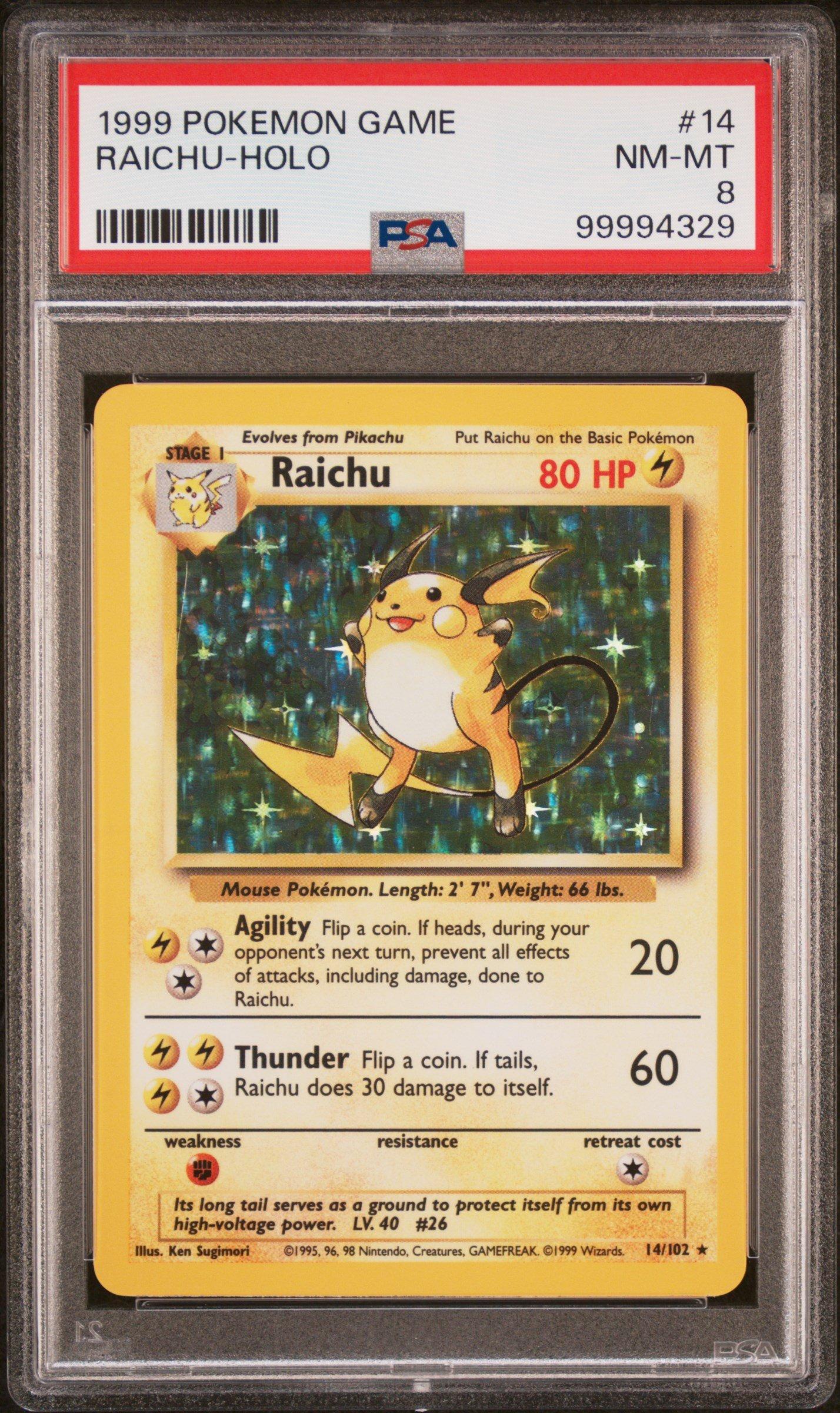 1999 Pokemon Game 14 Raichu-holo PSA 8 | GameStop