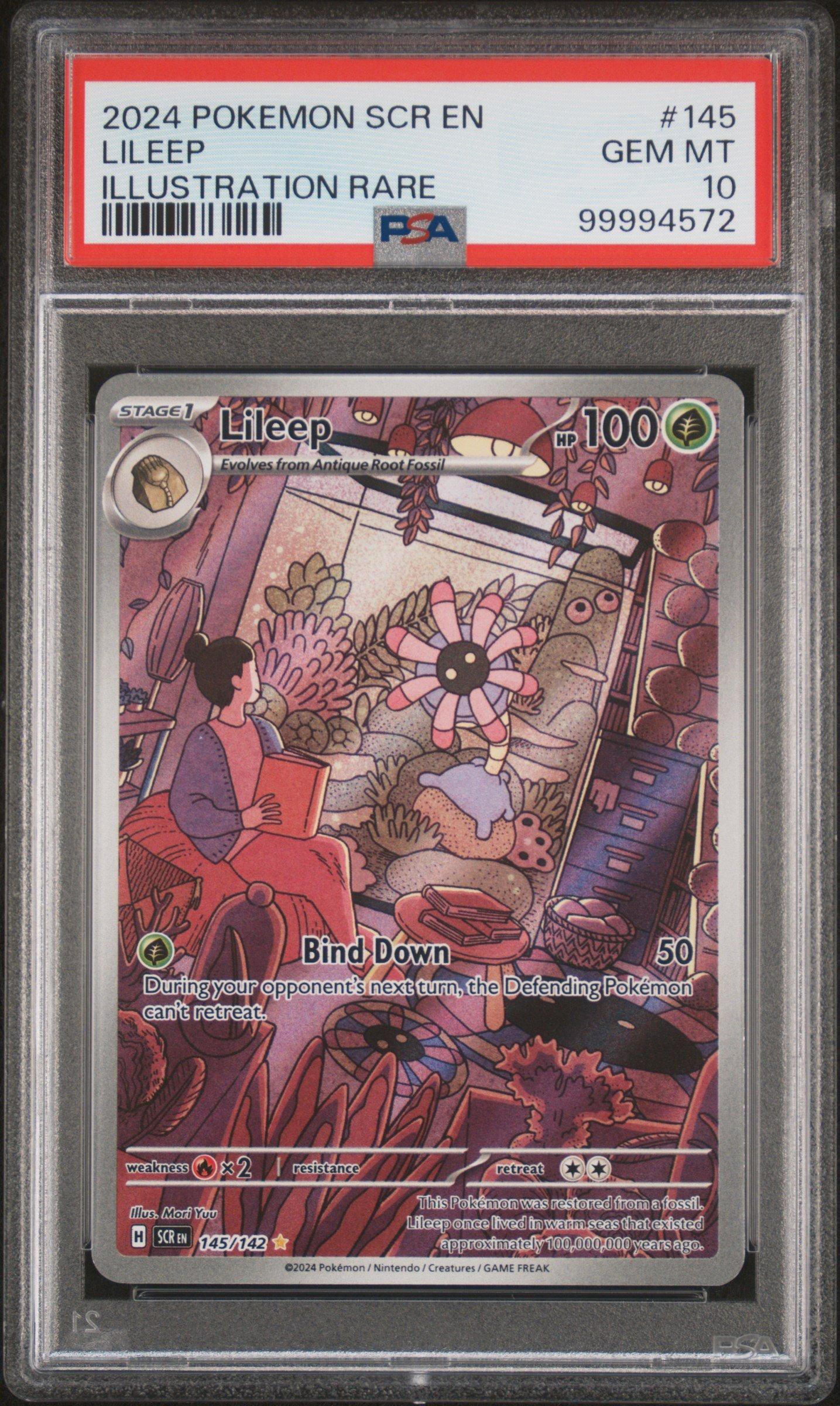 2024 Pokemon Scr En-stellar Crown 145 Lileep Illustration Rare PSA 10 ...