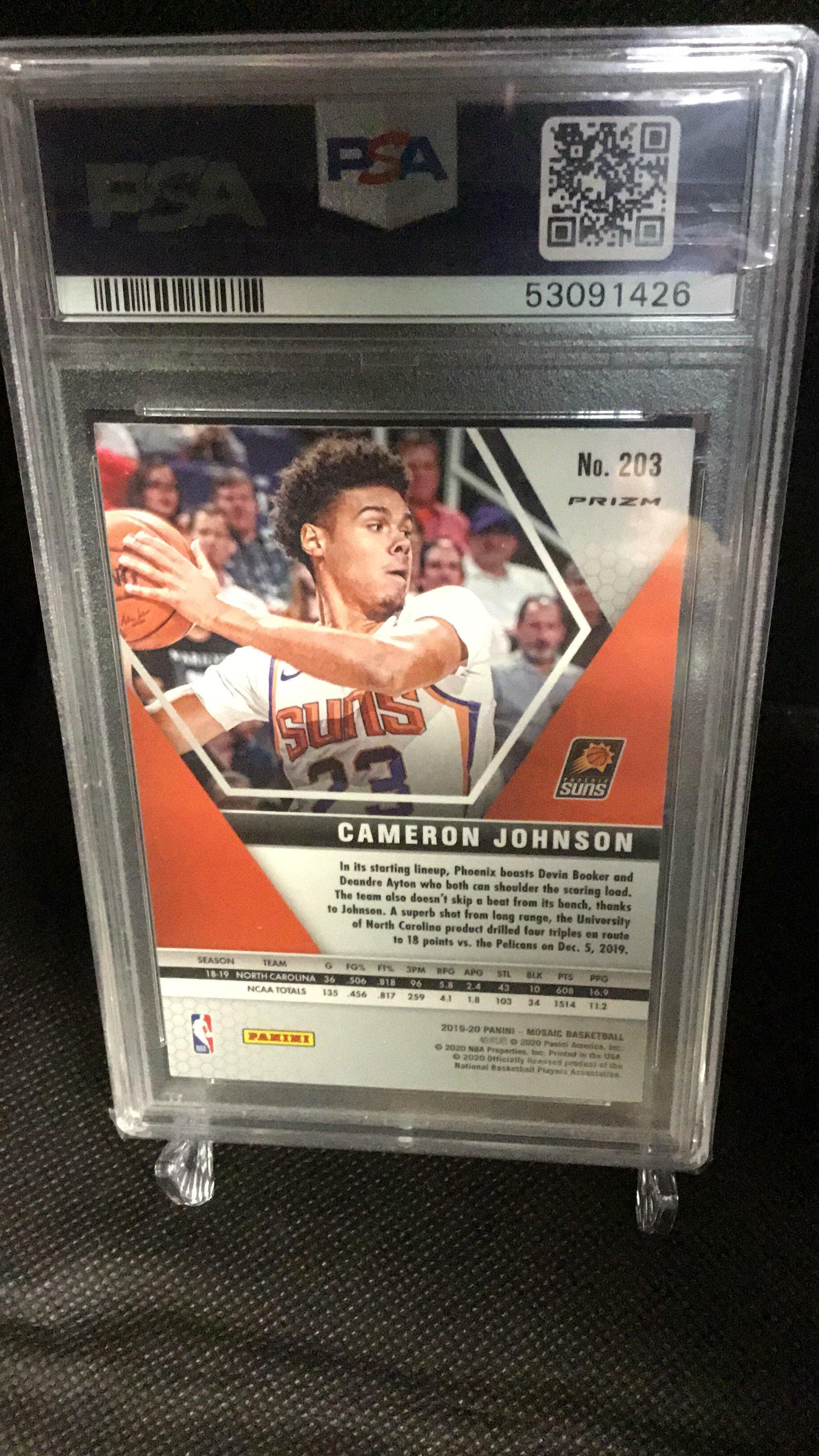 2019 Panini Mosaic 203 Cameron Johnson Reactive Blue PSA 8 | GameStop