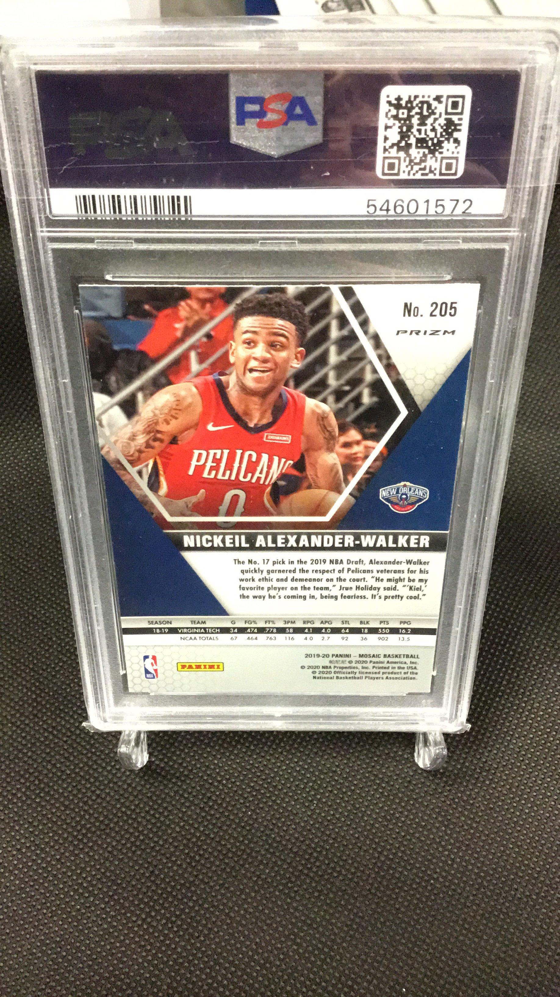2019 Panini Mosaic 205 Nickeil Alexander-walker Reactive Blue PSA 9 ...
