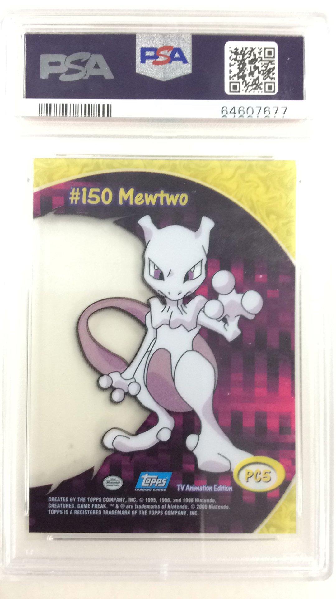 2000 Topps Pokemon Tv Animation Clear Cards Pc5 Mewtwo PSA 8 | GameStop