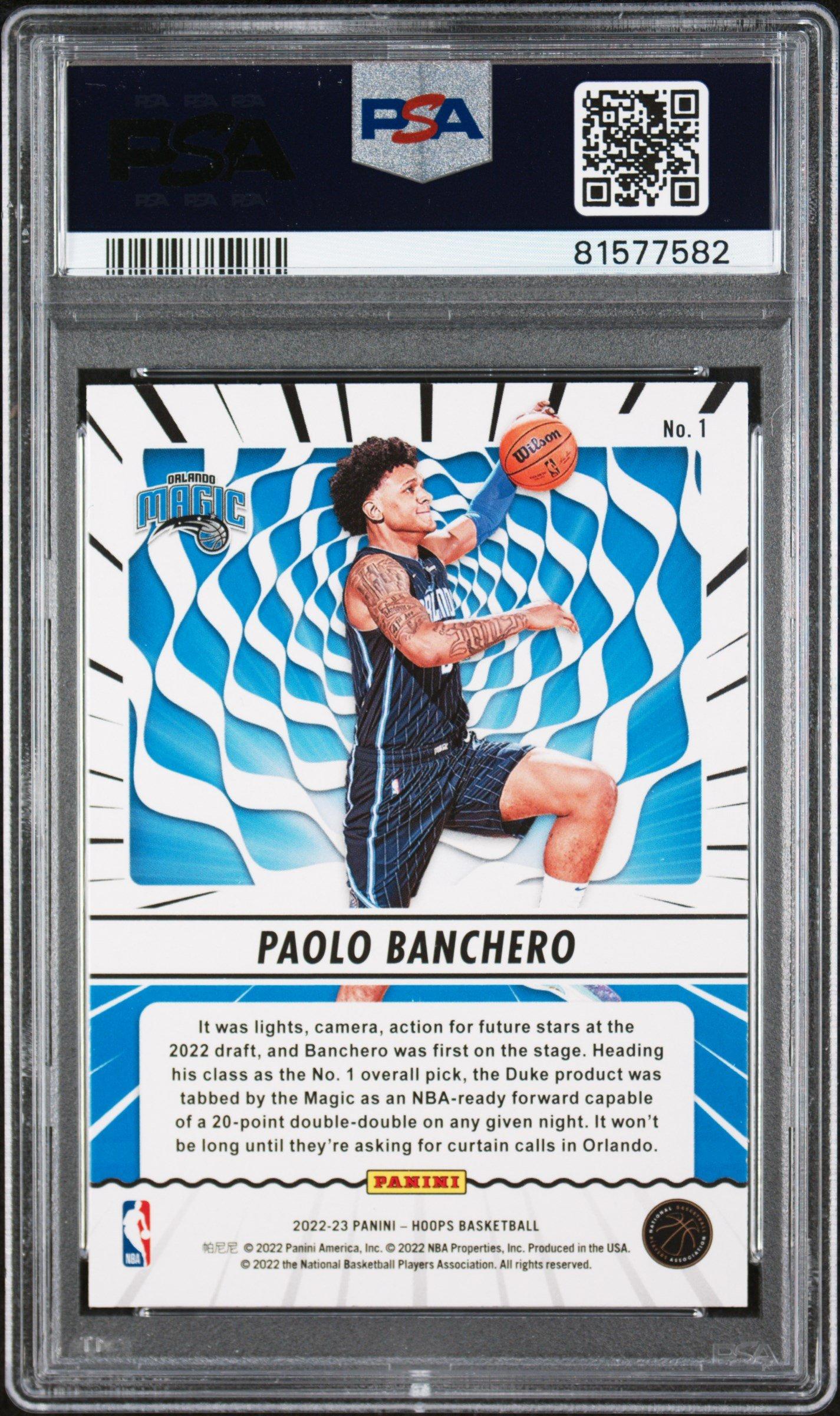 2022 Panini Nba Hoops Class Action 1 Paolo Banchero Holo PSA 10 | GameStop