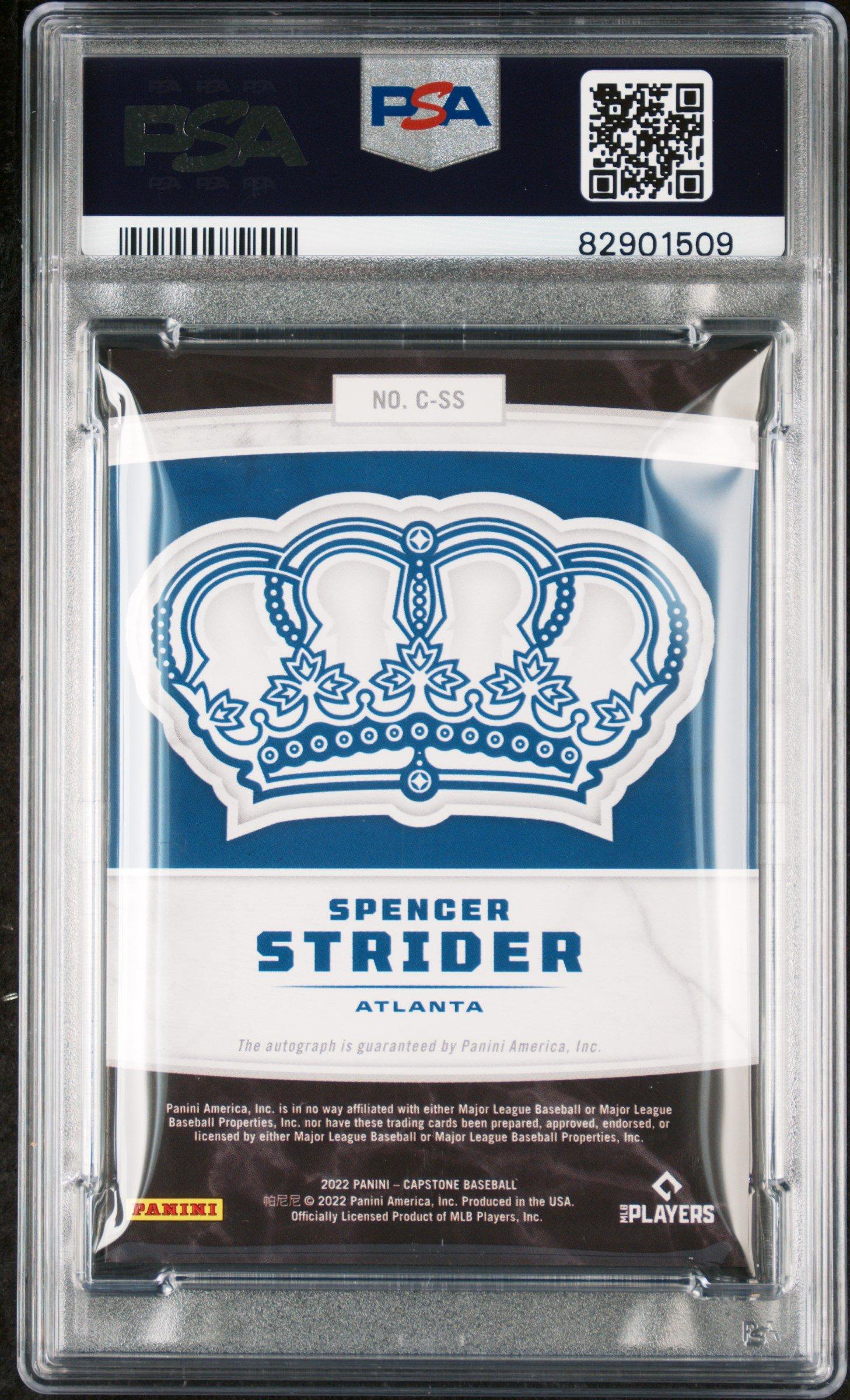 2022 Panini Capstone Crown Autographs Css Spencer Strider PSA 8 | GameStop