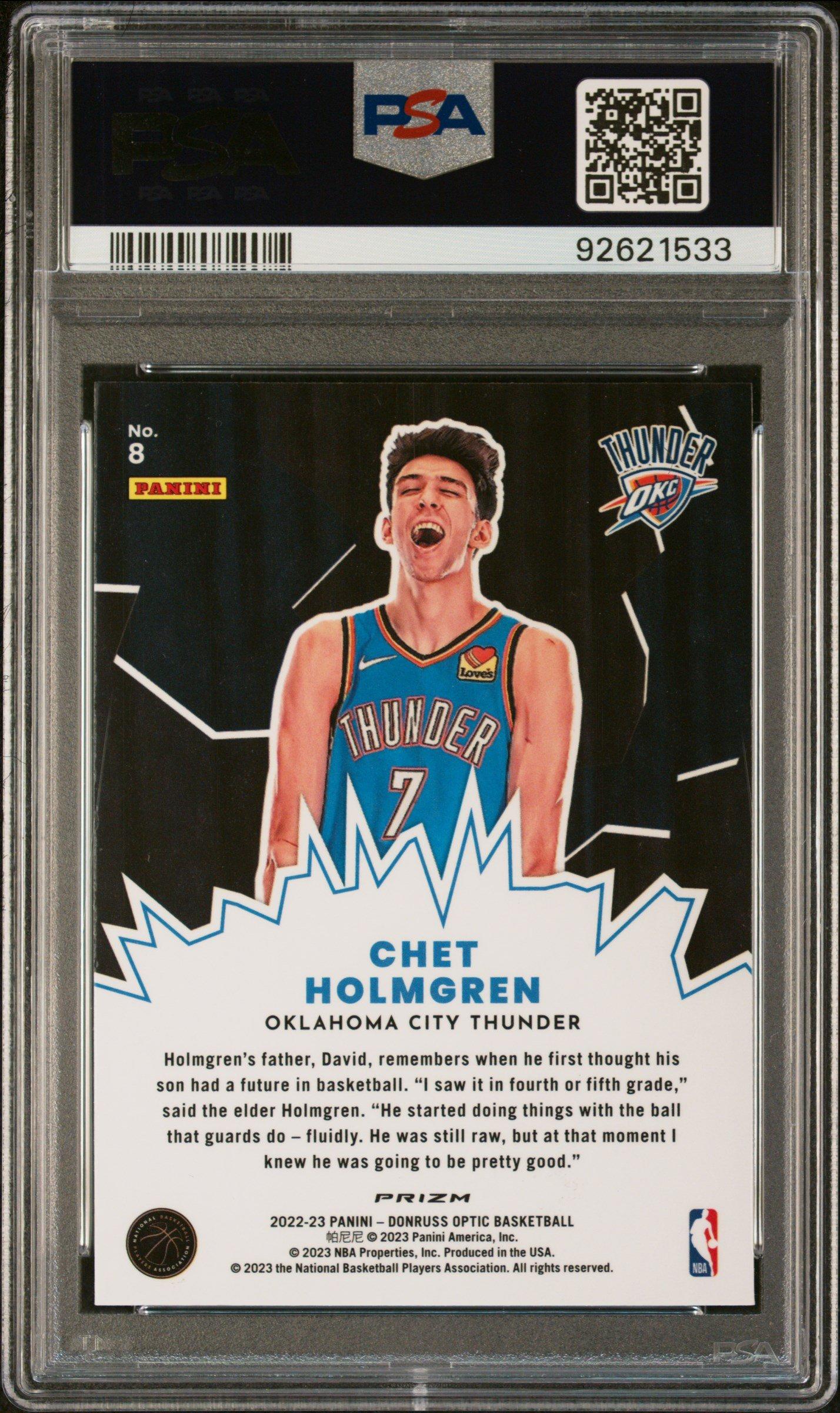 2022 Panini Donruss Optic My House 8 Chet Holmgren Purple PSA 10 | GameStop