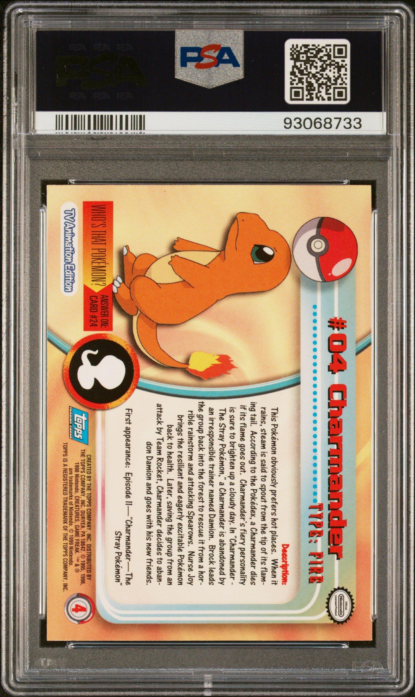 1999 Topps Pokemon Tv 4 Charmander PSA 8 | GameStop