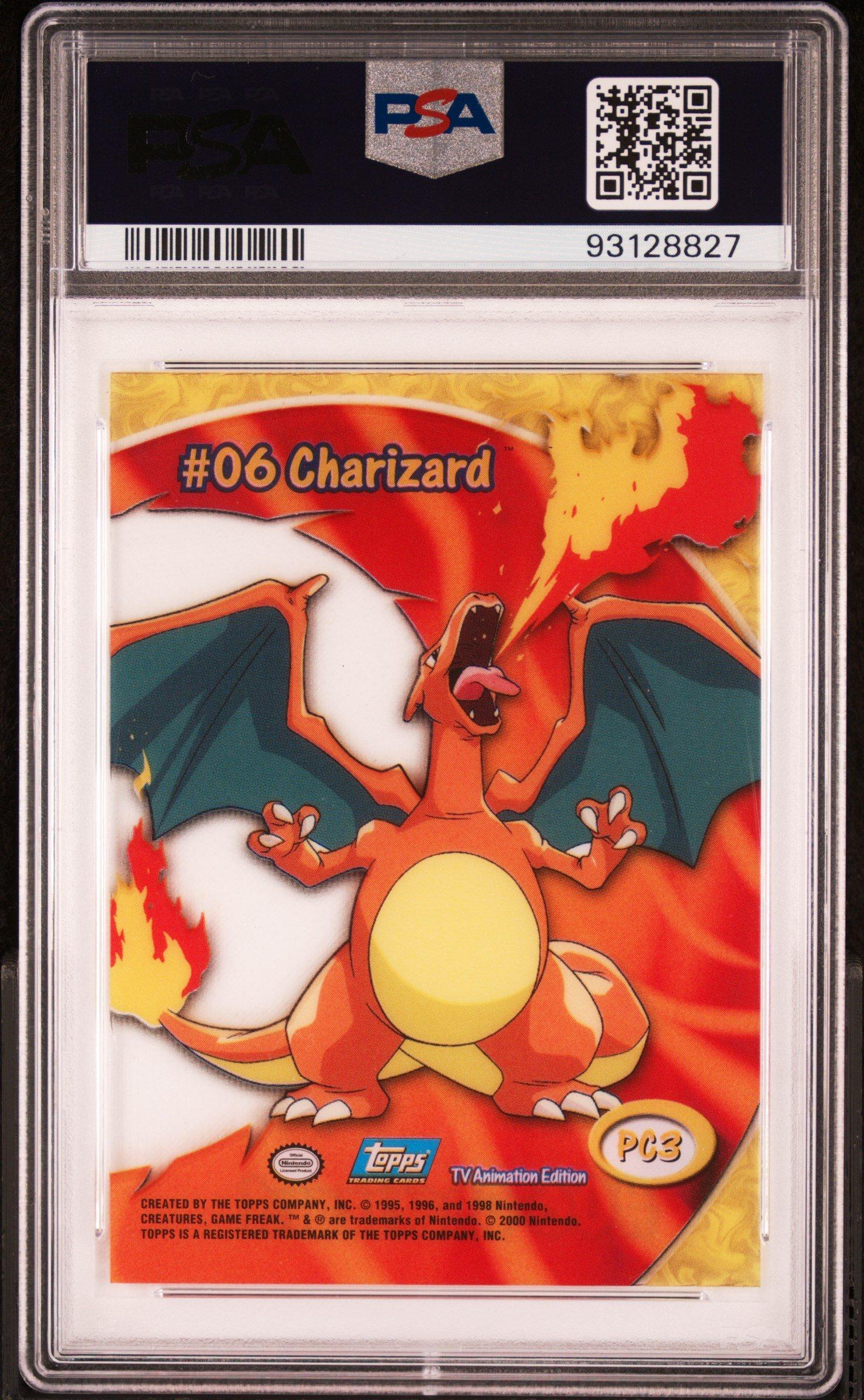 2000 Topps Pokemon Tv Animation Clear Cards Pc3 Charizard PSA 10 | GameStop