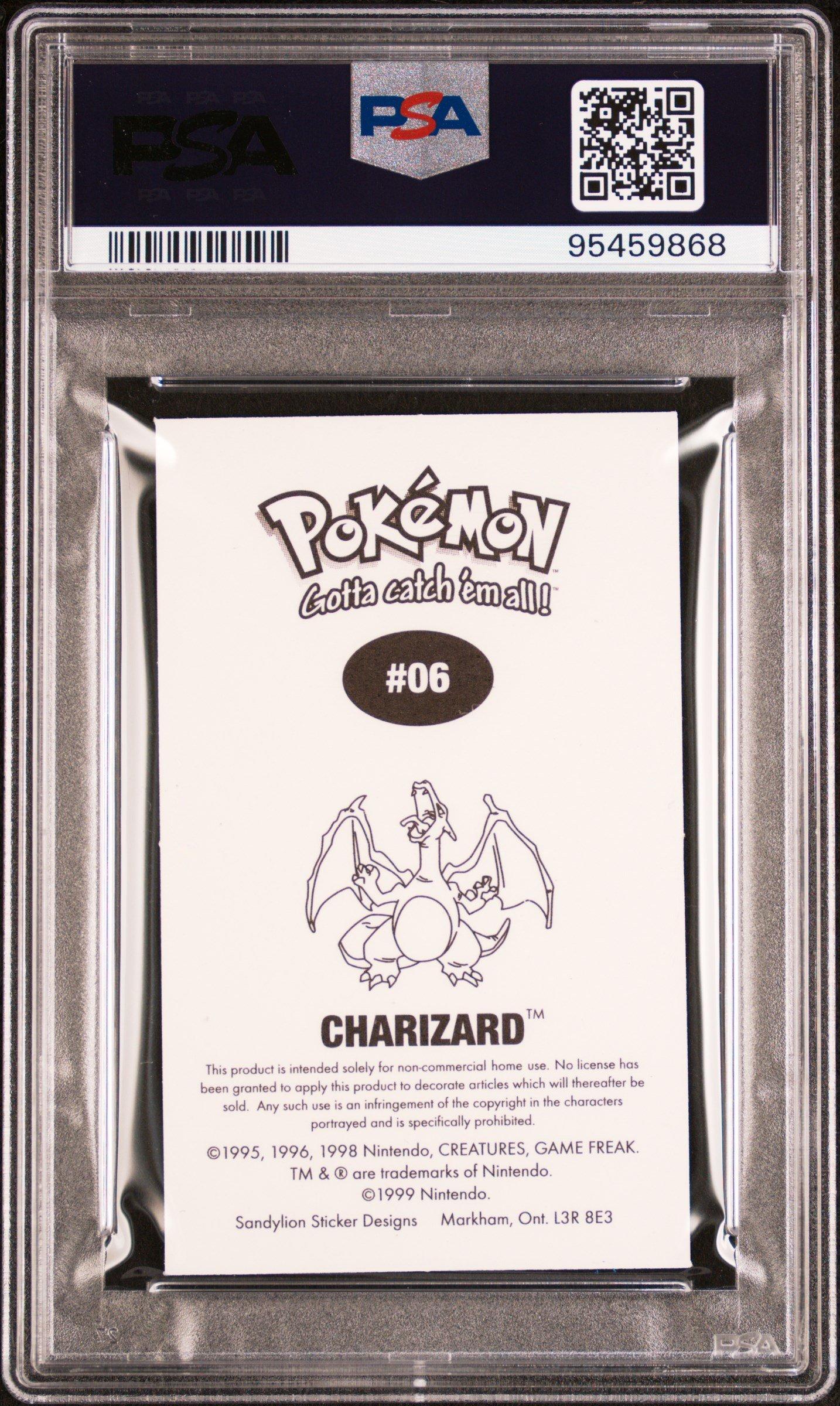 2000 Sandylion Pokemon Stickers 06 Charizard PSA 8 | GameStop